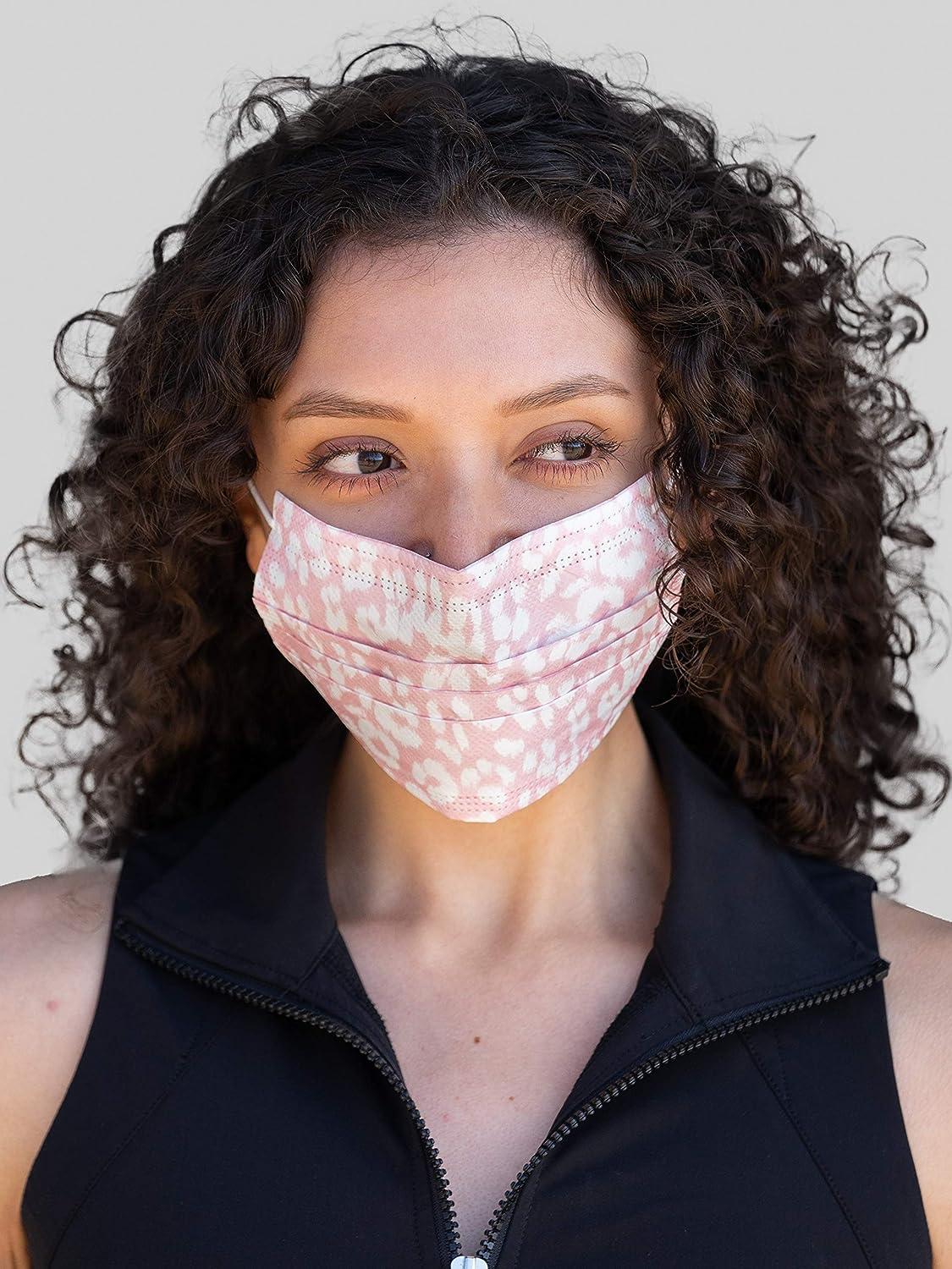 Juicy Couture 3-Ply Disposable Face Masks Pack - Blush Solid/Blush ...