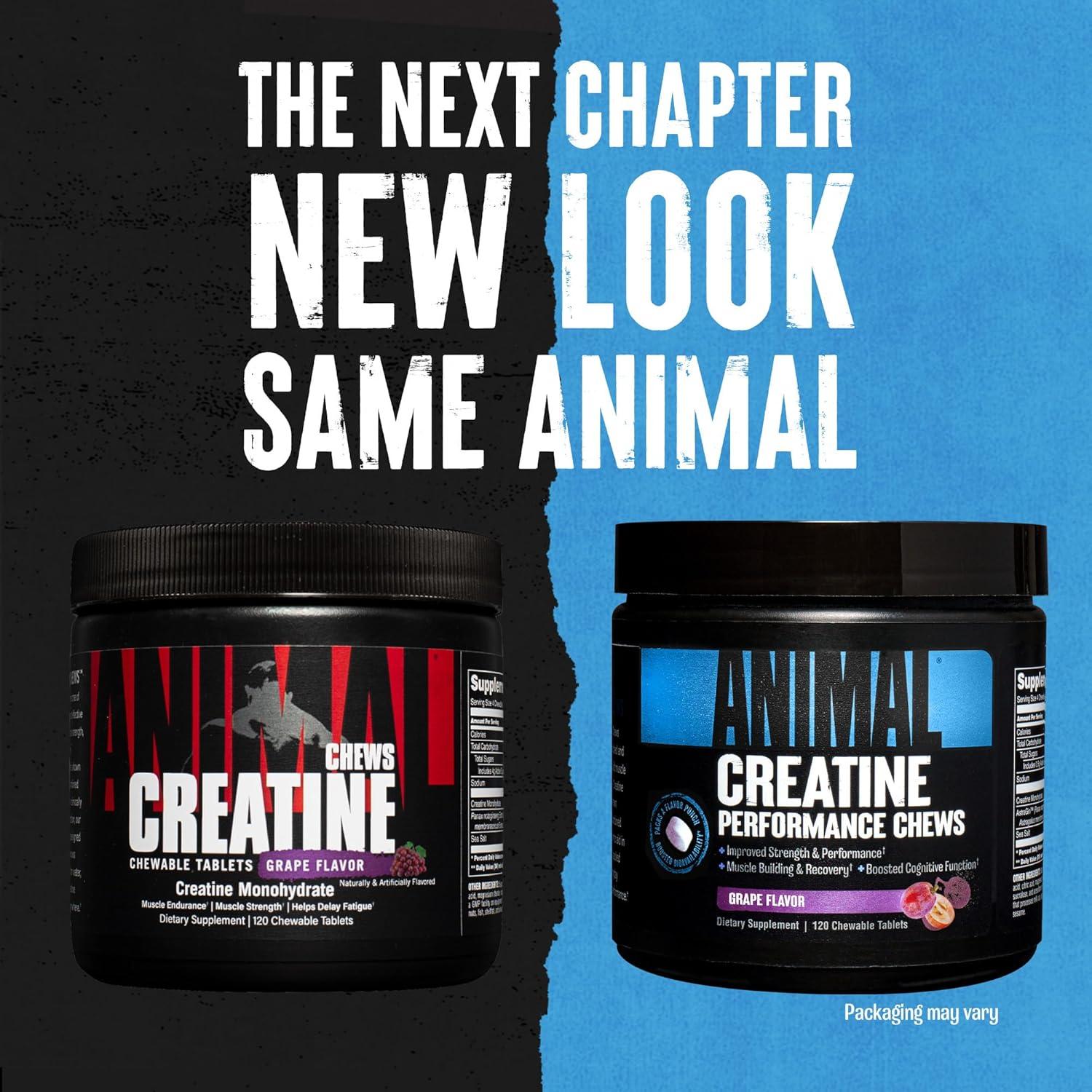 Animal Omega Omega 3 & 6 Supplement with Creatine Chews Tablets ...