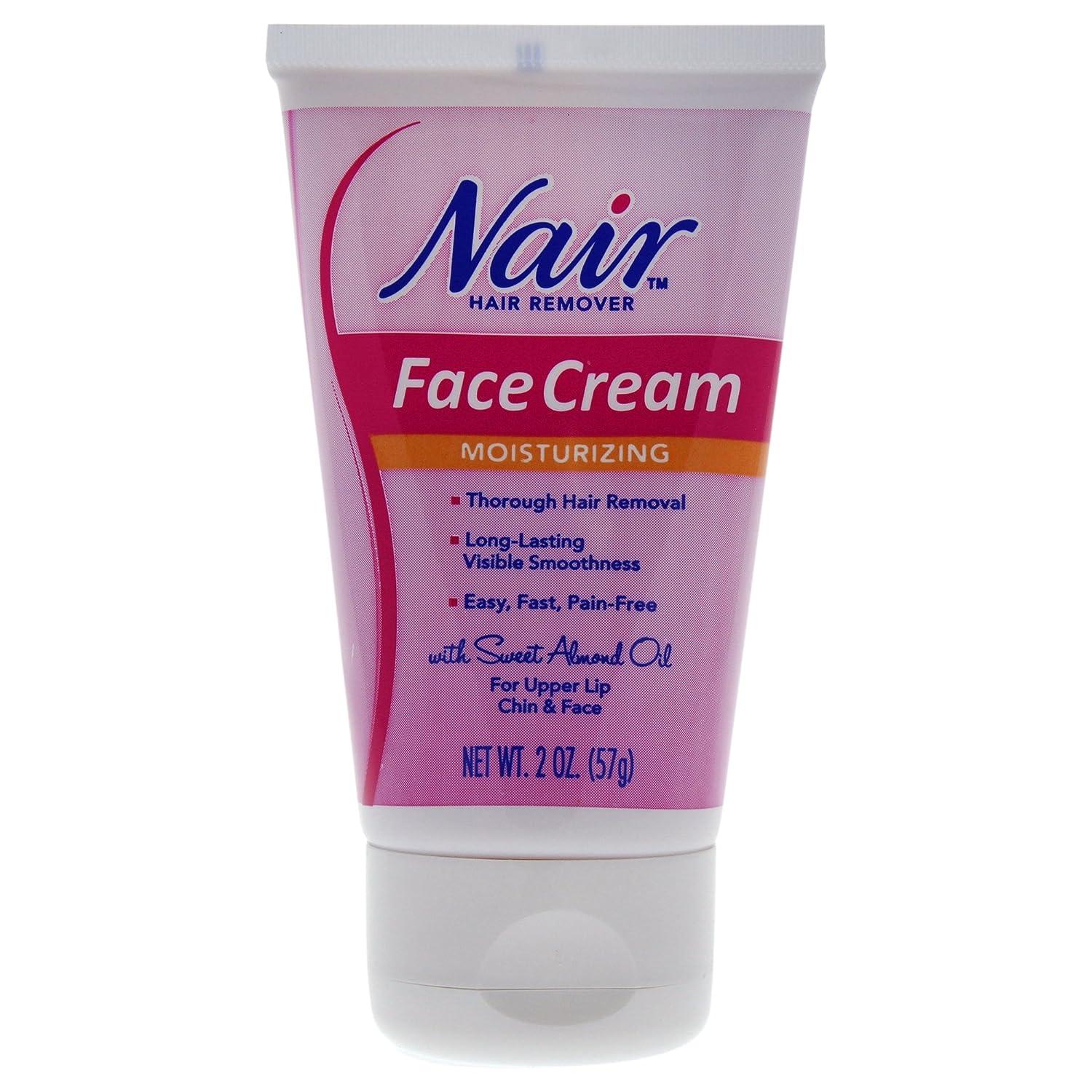 Nair Face Cream 2 Oz Gentle Facial Hair Removal Cream