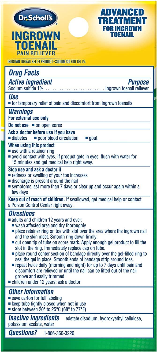 Dr. Scholl's Ingrown Toenail Pain Reliever Kit - 2 Pack with Gel ...