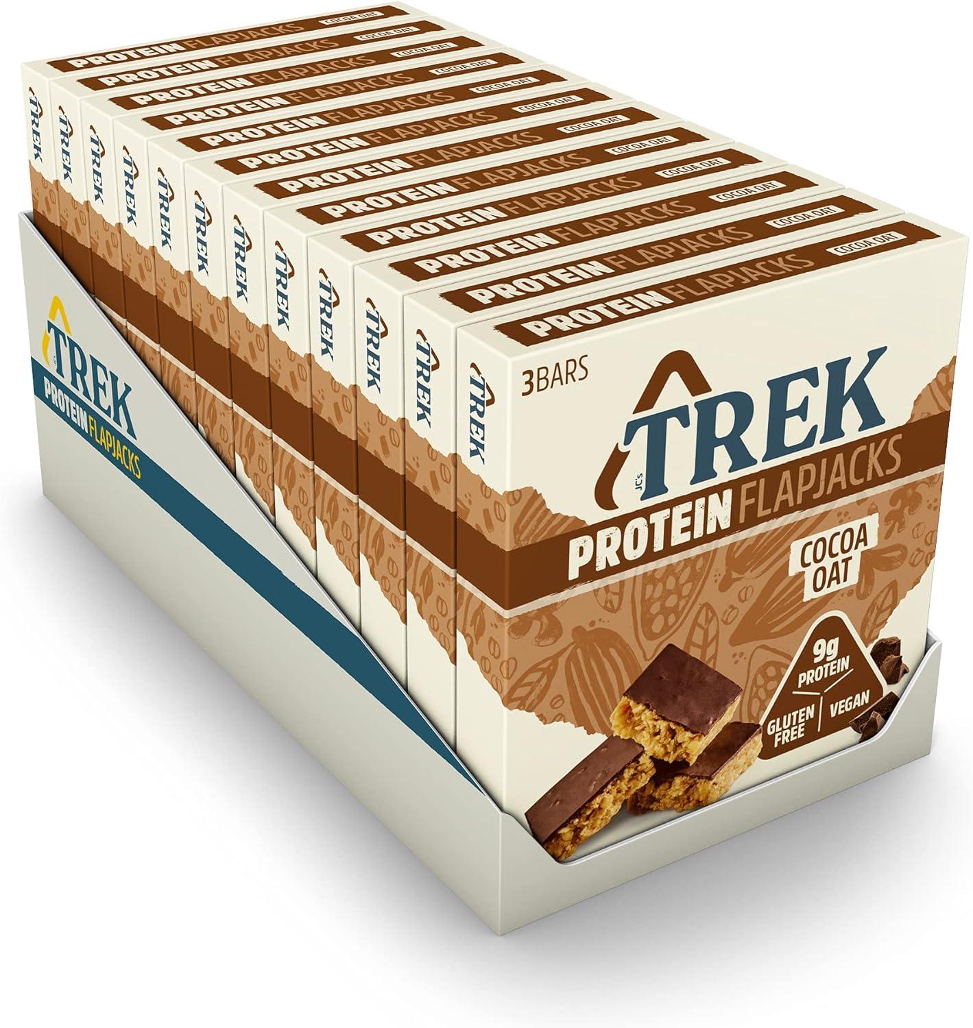 TREK High Protein Flapjack Cocoa Oat - Gluten Free - Plant Based ...