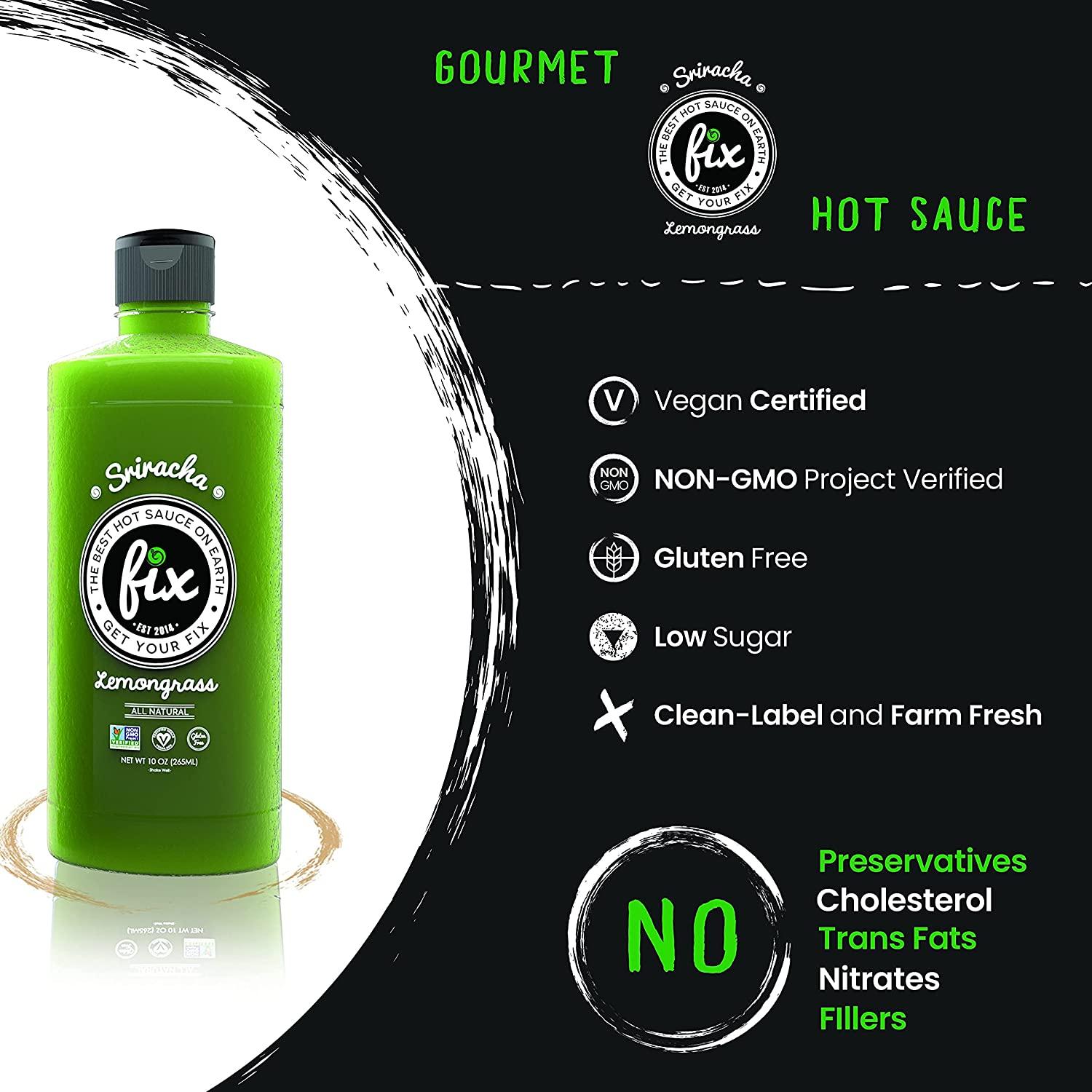 Fix Hot Sauce Green Sriracha | Vegan & Gluten-Free | Gourmet Green ...