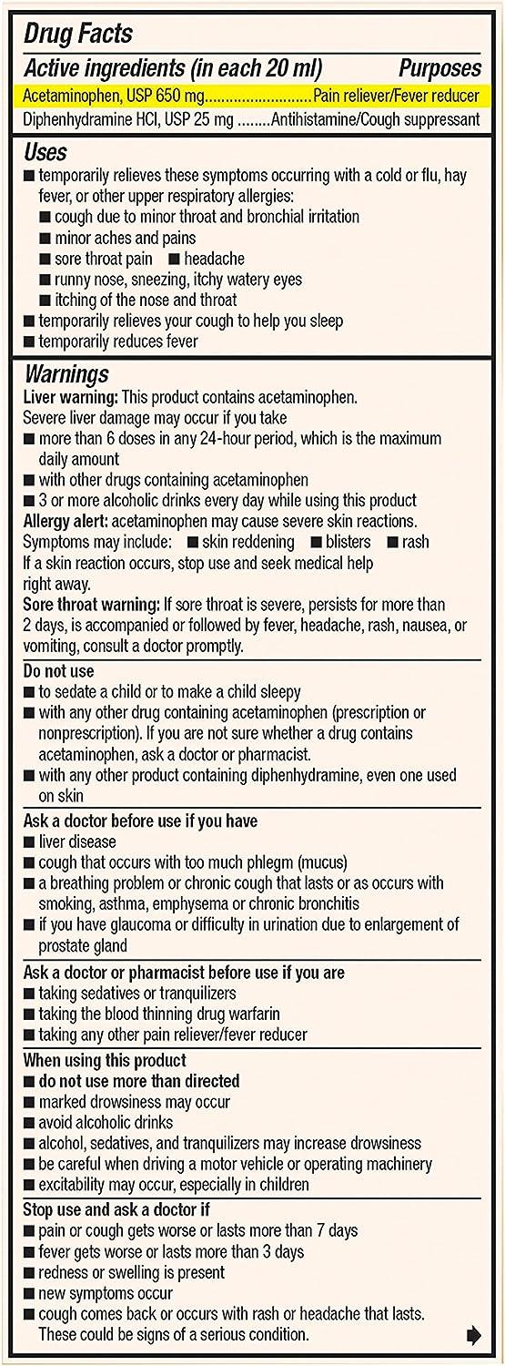 Robitussin Honey Severe Cough Flu & Sore Throat Nighttime Max Syrup 8 ...