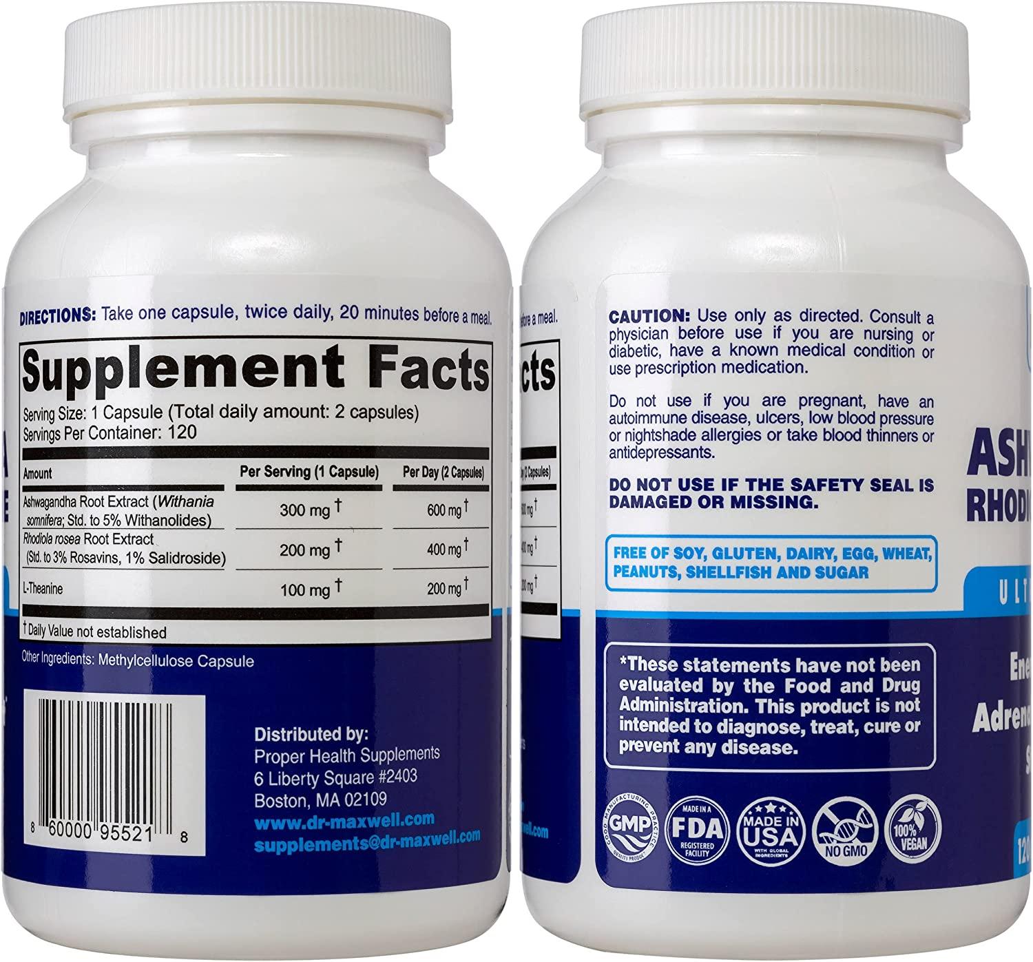 Cortisol Manager & Blocker with Ashwagandha Rhodiola - Adrenal ...