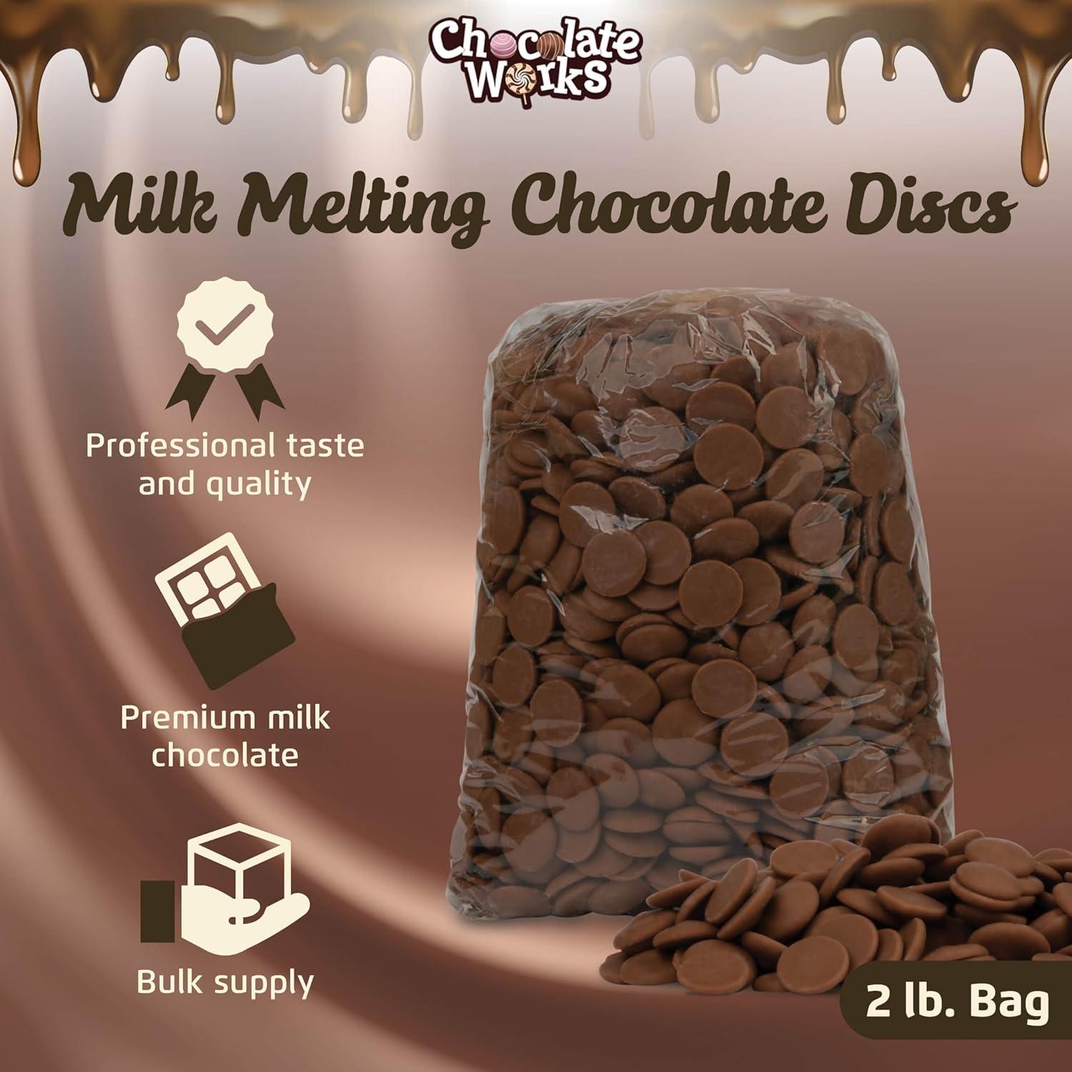 Milk Melting Chocolate Discs by Chocolate Works Milk Chocolate Melting ... Milk Melting Chocolate Discs by Chocolate Works Milk Chocolate Melting ...