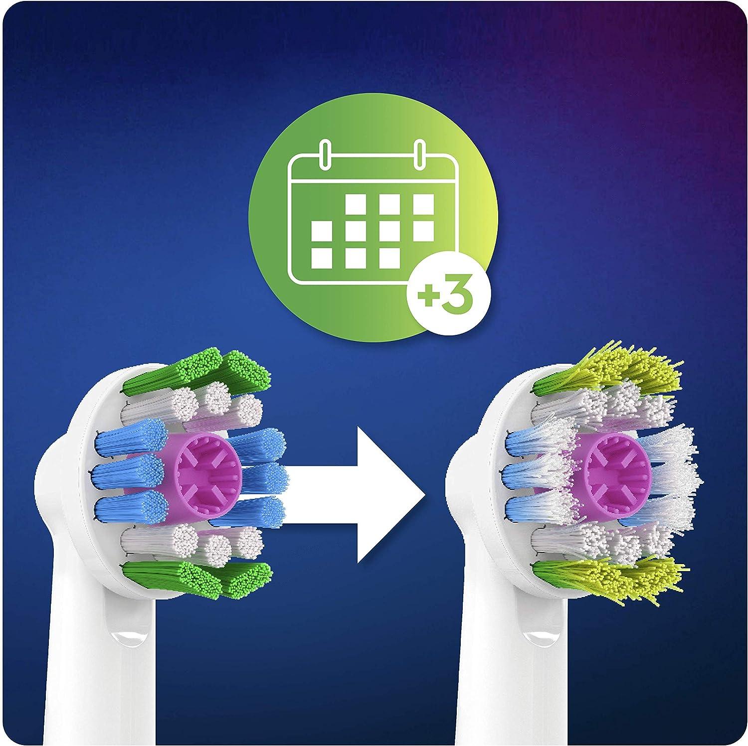 Oral-B Clean Maximiser 3D White Electric Toothbrush Heads - Whitening Action, Pack of 3 | Buy ...