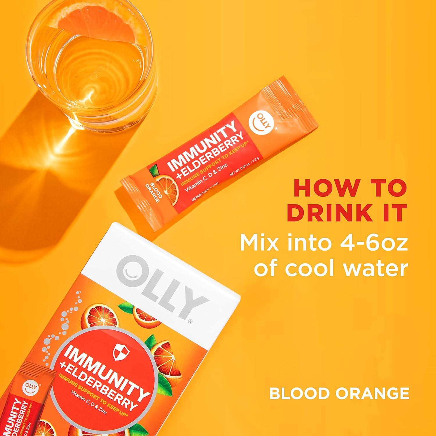 OLLY Immunity Powder - Daytime Immune Support Elderberry Vitamin C D ...