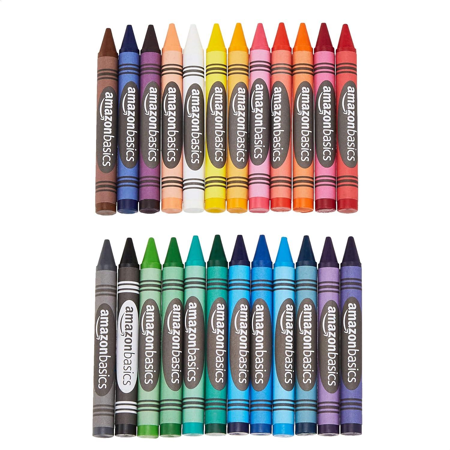 Amazon Basics Jumbo Crayons - 24 Assorted Colors, Pack of 4 | Buy Now ...