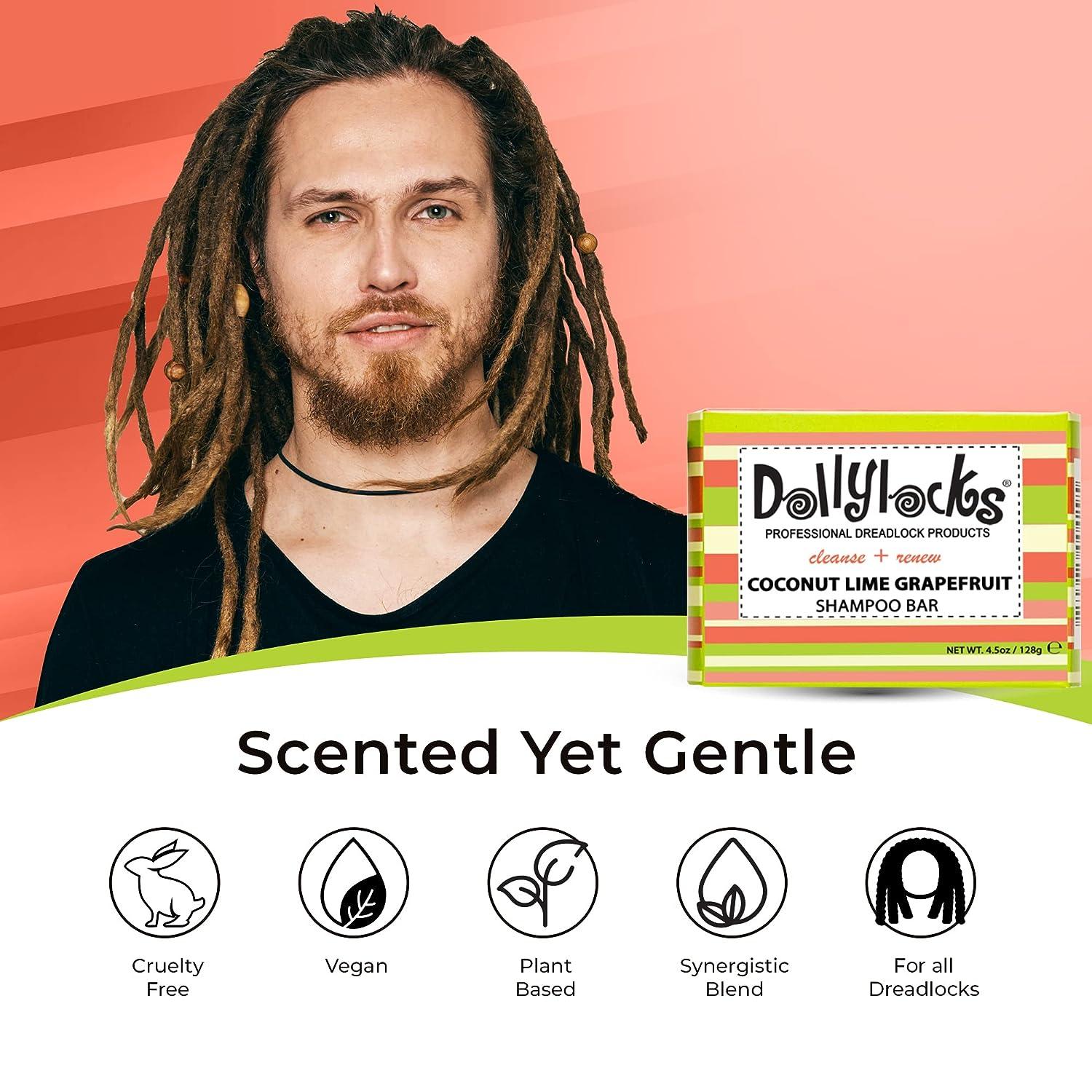 Dollylocks Organic Shampoo Bar for Dreadlocks | Vegan, Residue-Free ...