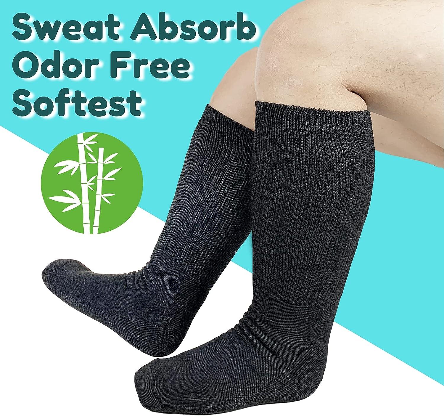 Gooi Extra Wide Socks | Soft Stretch for Swollen Feet | Men Women 10-15 ...