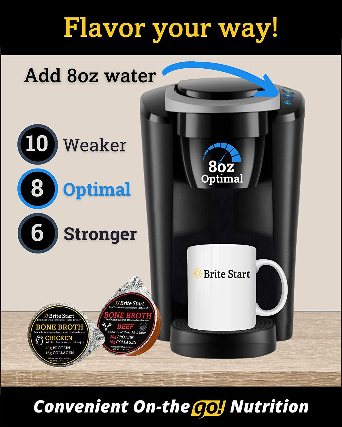 Brite Start Chicken Bone Broth with Ginger & Turmeric - 12 Count, Keto ...