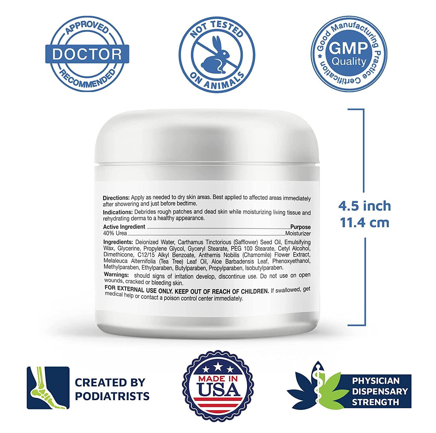 Revitaderm Urea Foot Cream 40% for Dry Cracked Feet & Hands - Callus ...