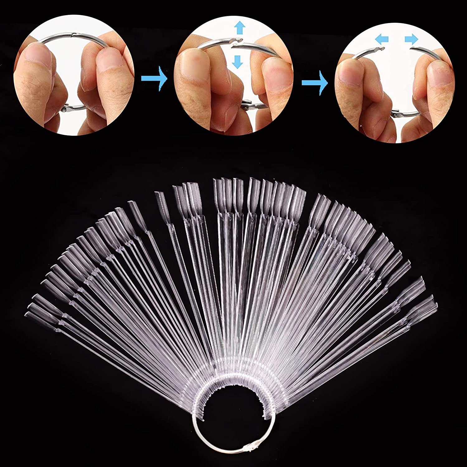 150 Clear Nail Swatch Sticks for Nail Art Display and DIY - Transparent ...