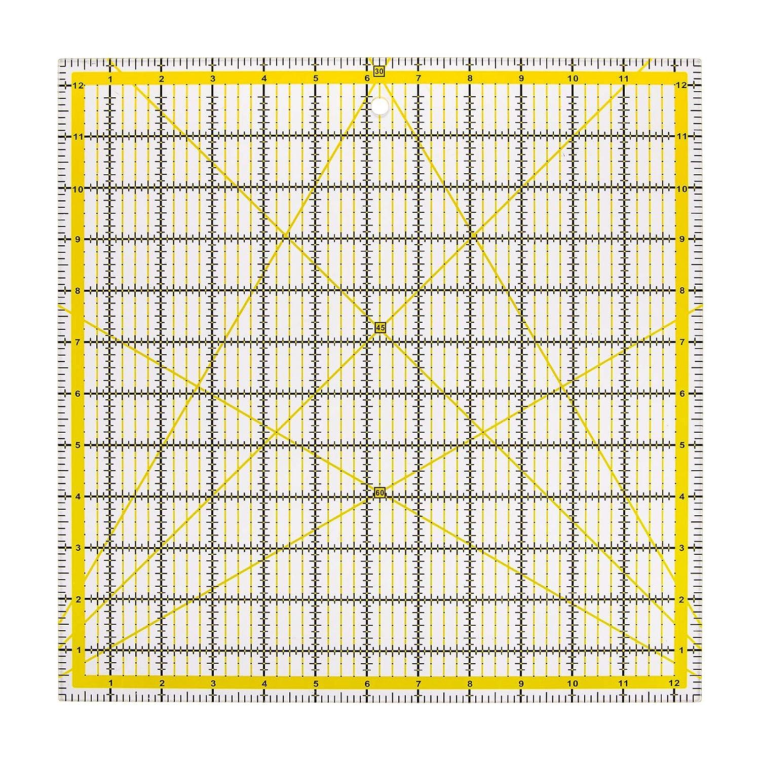 Suwimut Set of 6 Acrylic Quilting Ruler - Transparent Square Quilter ...