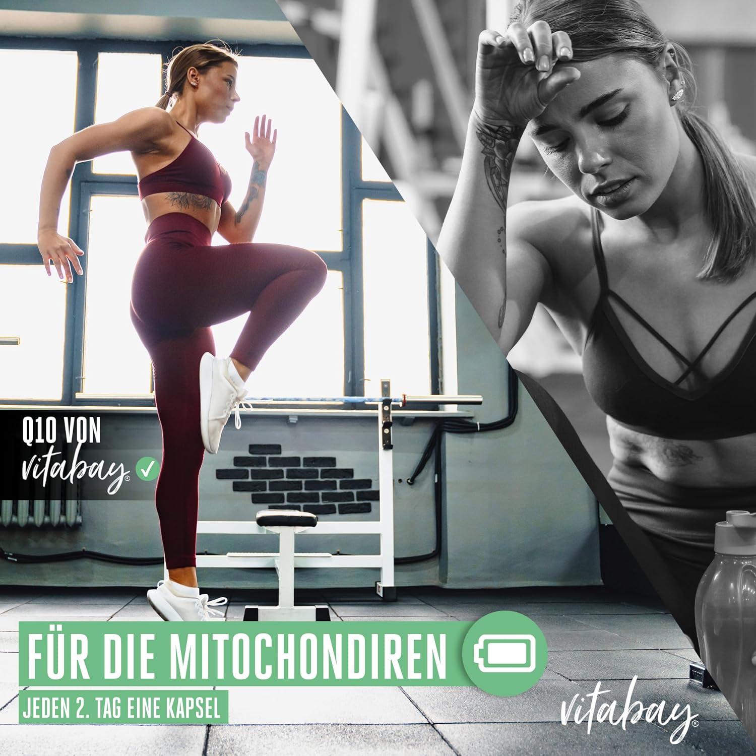 VITABAY Coenzyme Q10 Capsules 200mg - High Dose Vegan Antioxidant - 120 Count for Enhanced ...