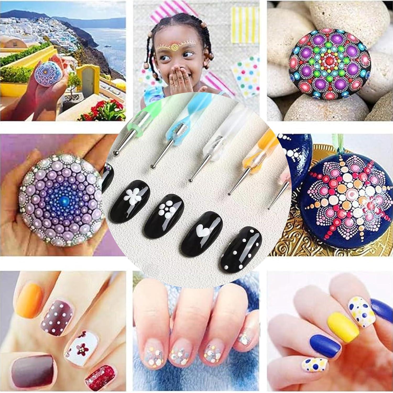 Anati 5-Piece Dot Painting Set | Double Head Dotting Tools for Nail Art ...