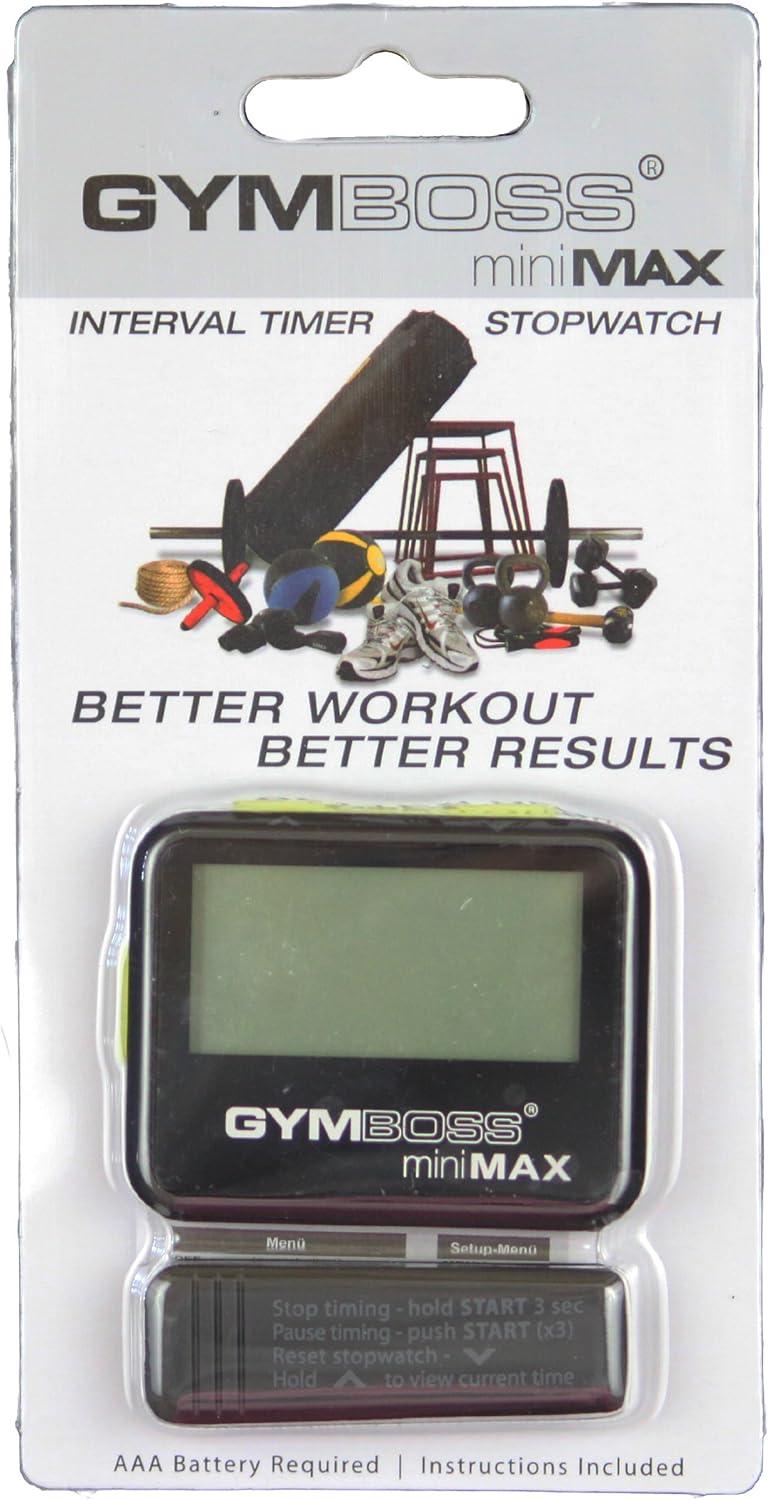 Buy Gymboss Minimax Interval Timer & Stopwatch - Black-Yellow Soft ...