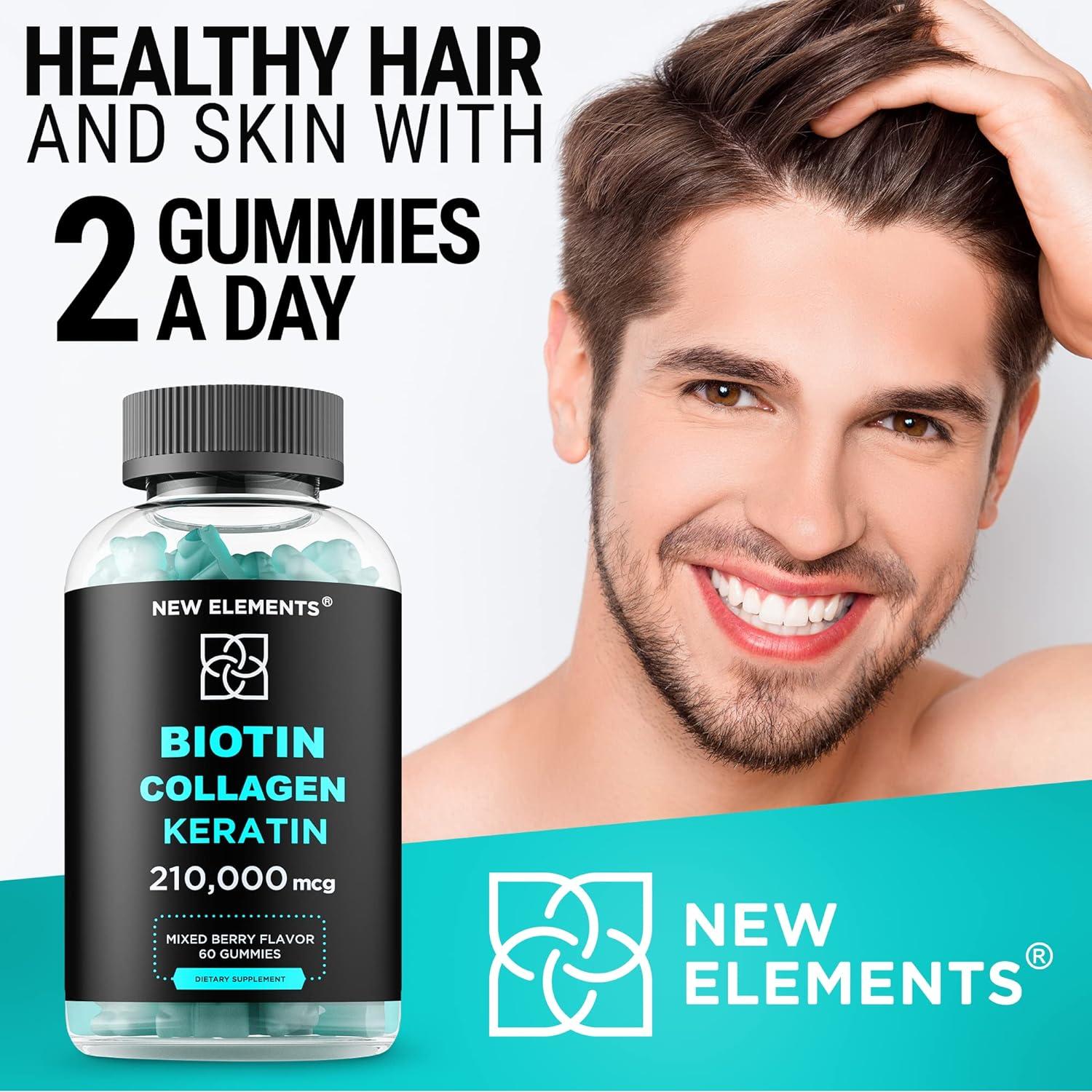 New Elements Magnesium & Biotin Collagen Keratin Gummies | Top Quality ...