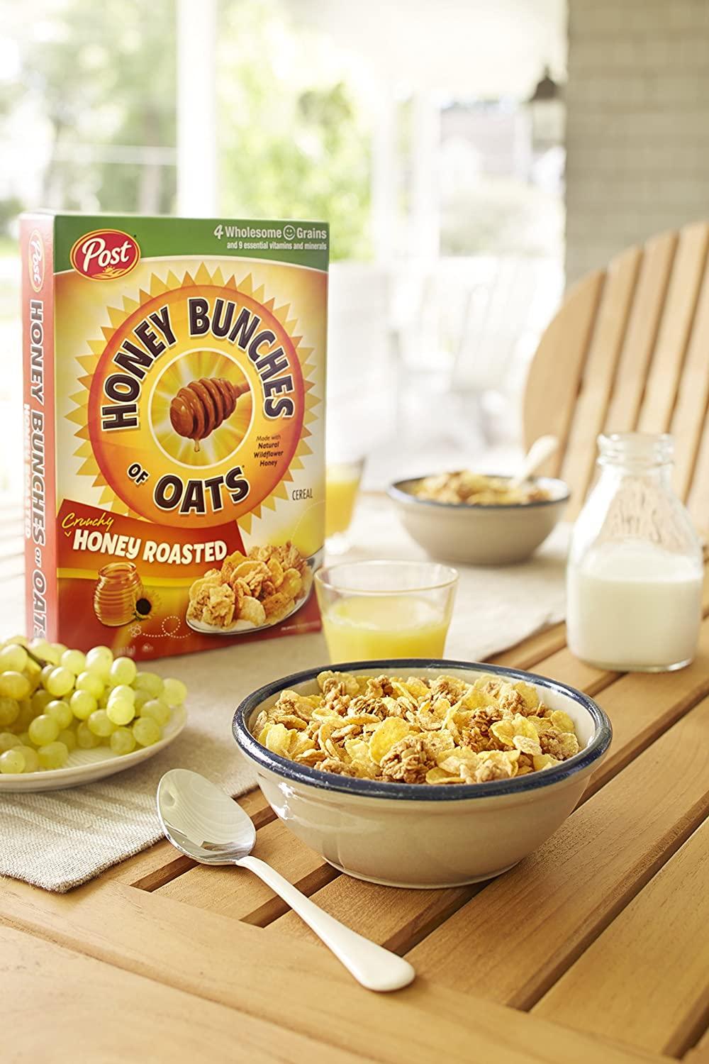 Post Honey Bunches of Oats Crunchy Honey Roasted Cereal 18 Ounce (Pack ...
