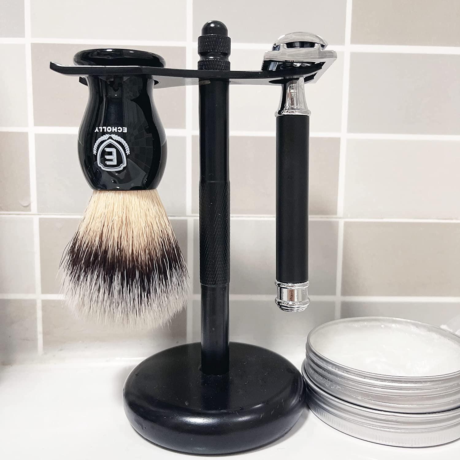 Echolly Luxury Synthetic Shaving Brush with Acrylic Handle - Perfect ...