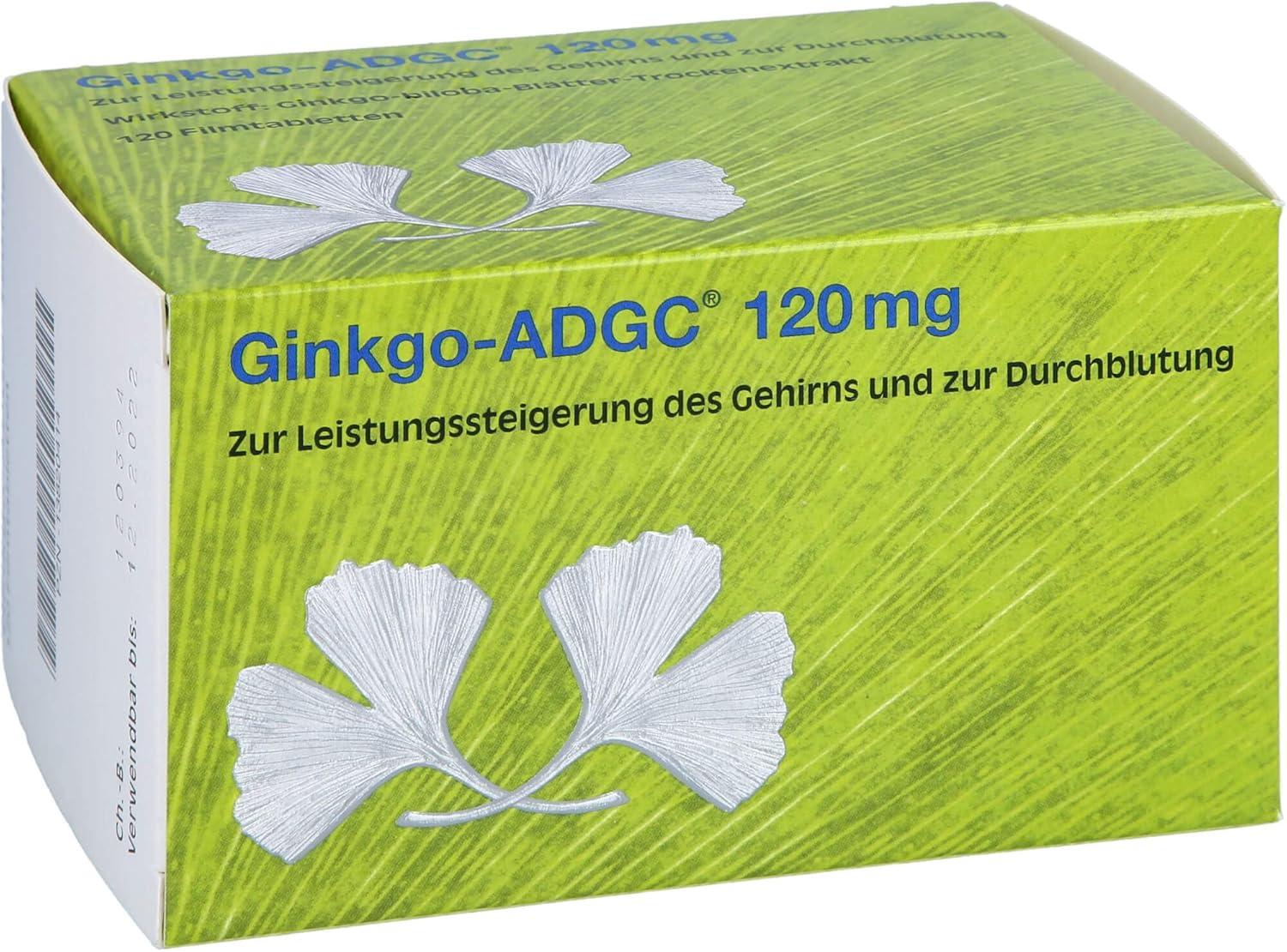 Ginkgo ADGC 120 mg - Enhance Memory & Focus | 120 Coated Tablets | Fast ...