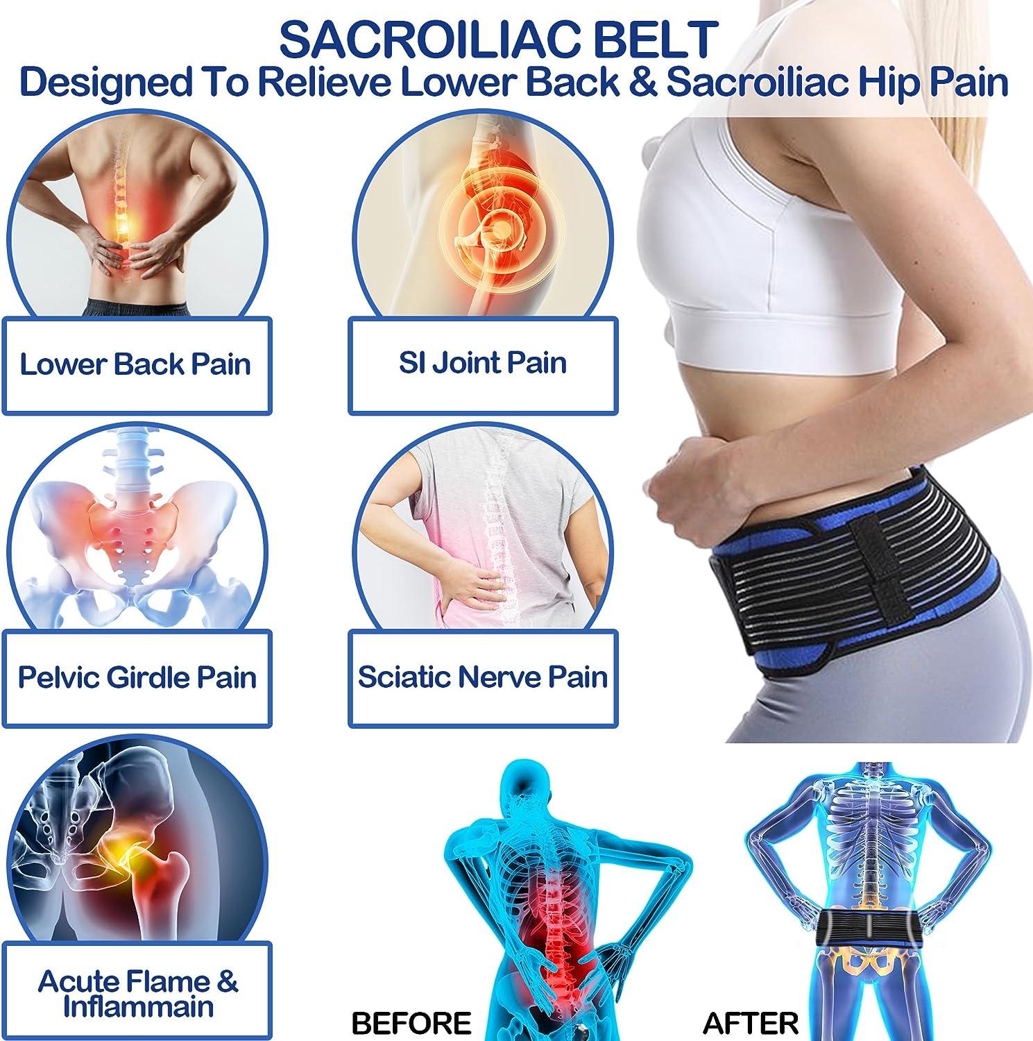 SI Belt Sacroiliac Belt for Women and Men - Relieve SI Joint, Sciatic ...