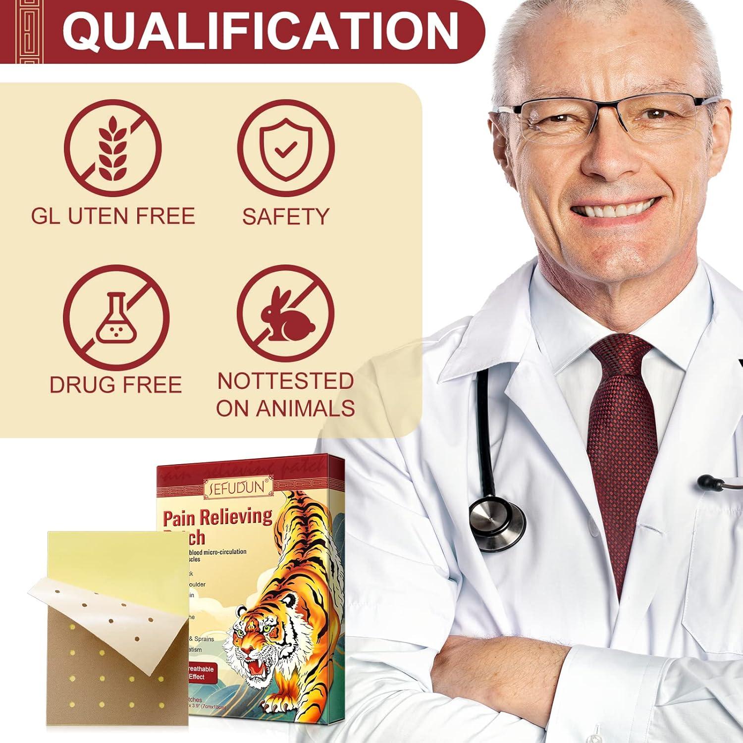 Pain Relief Patches 20PCs - Chinese Tiger Balm for Shoulder Back Knee ...