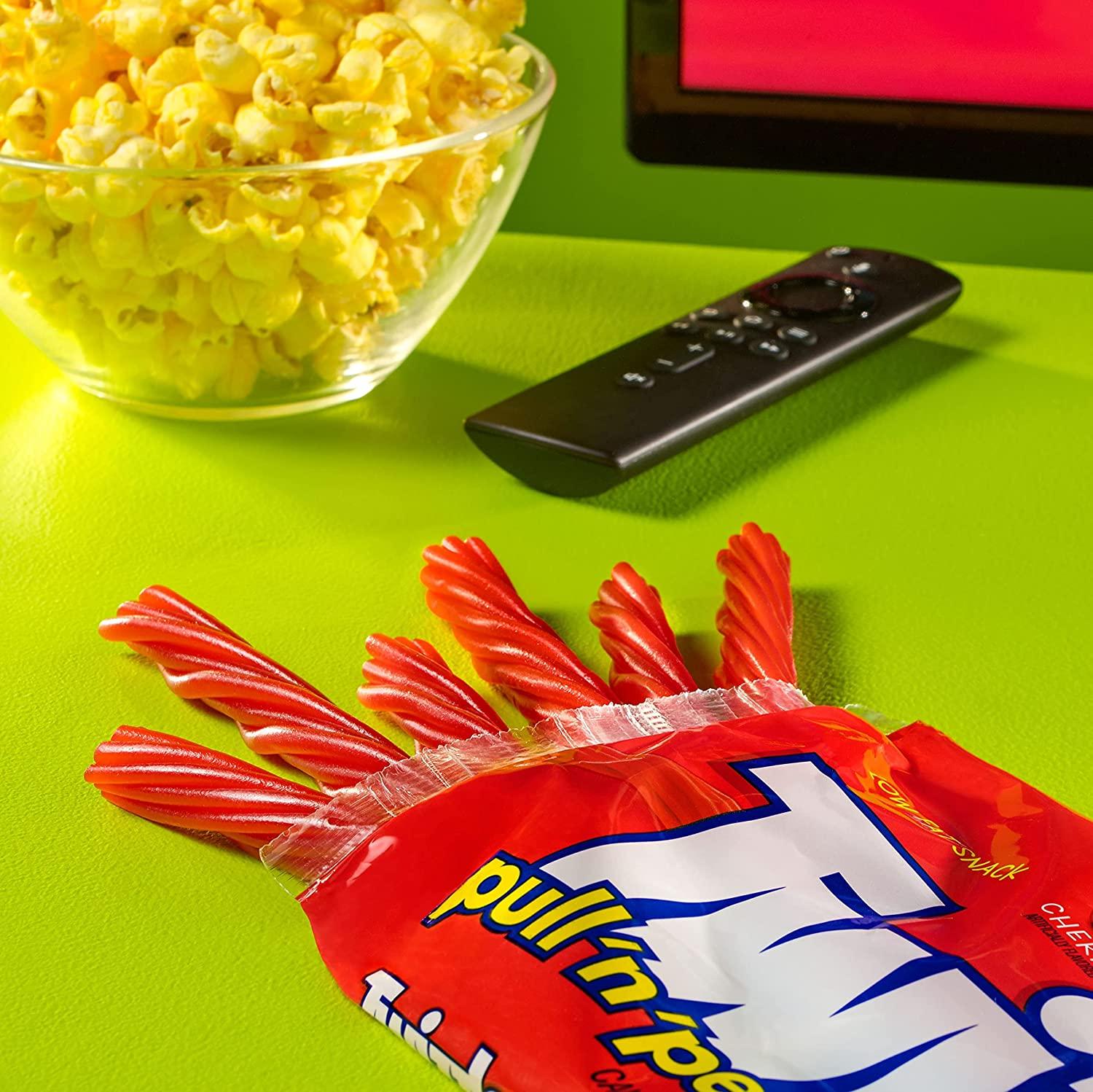 TWIZZLERS PULL N PEEL Cherry Flavor 14 oz Laydown Bag - Delicious Candy ...
