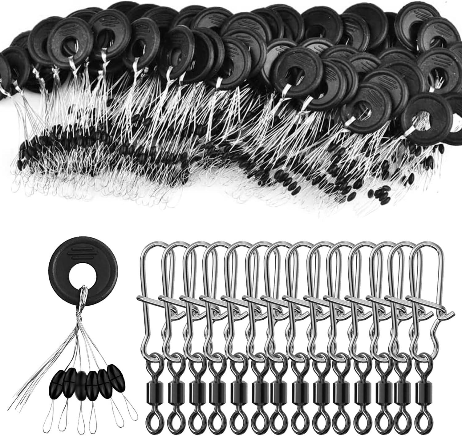 QIQN Float Stopper - 6 in 1 Rubber Fishing Bobber Stopper with Swivel ...