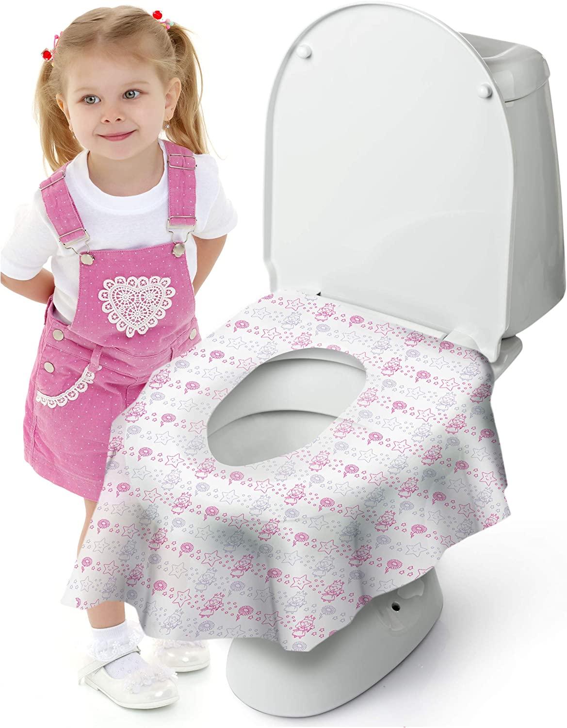 Cadily Disposable Toilet Seat Covers for Kids - Princess 40 Pack ...