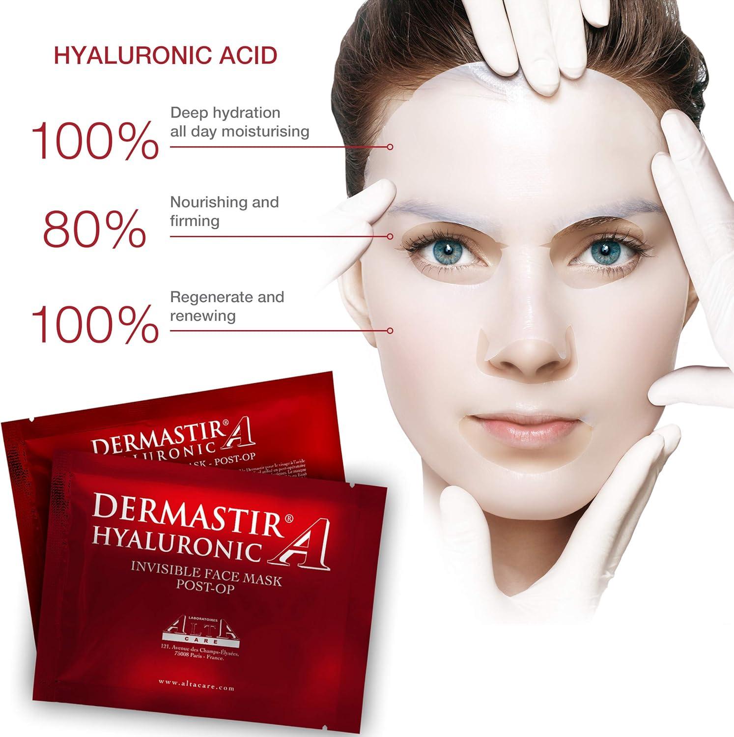 Dermastir Hyaluronic Post-OP Invisible Face Mask | Hydrate & Repair ...