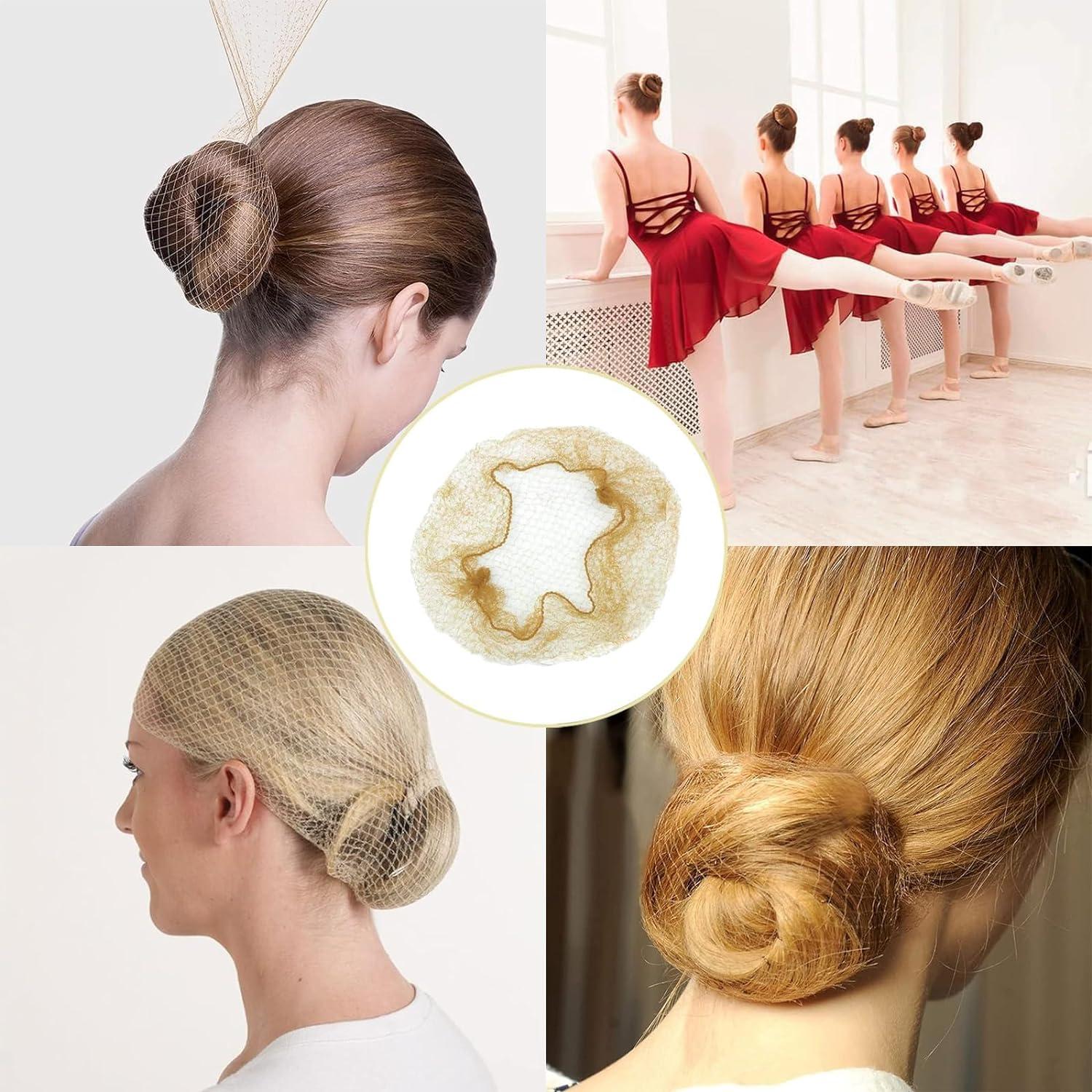 70 PCS Hair Nets for Women Bun Blonde Invisible Hair Nets Invisible Hair Nets Blonde Ballet Bun ...