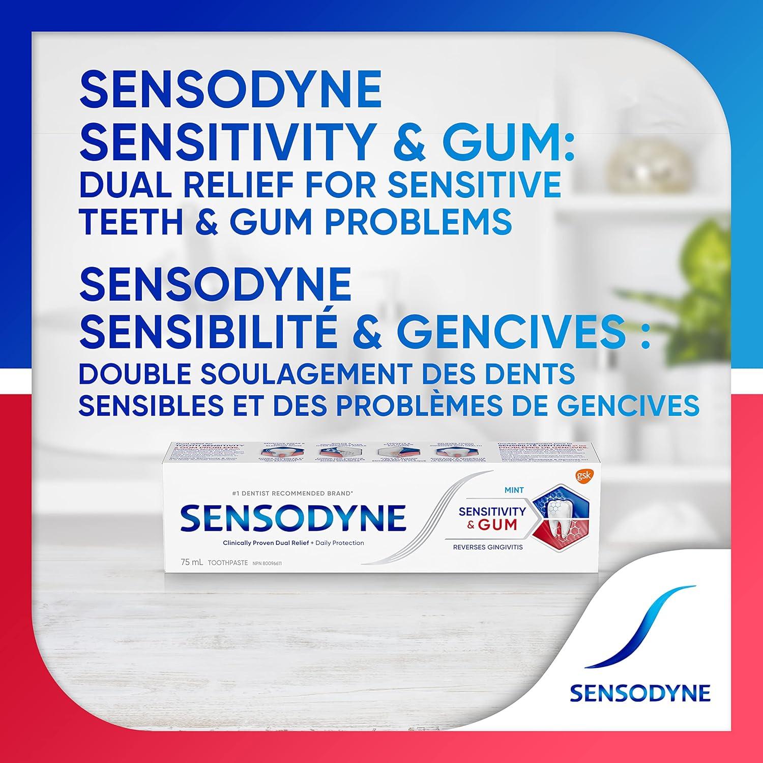 Sensodyne Sensitivity and Gum Mint Toothpaste Strengthens and Protects ...