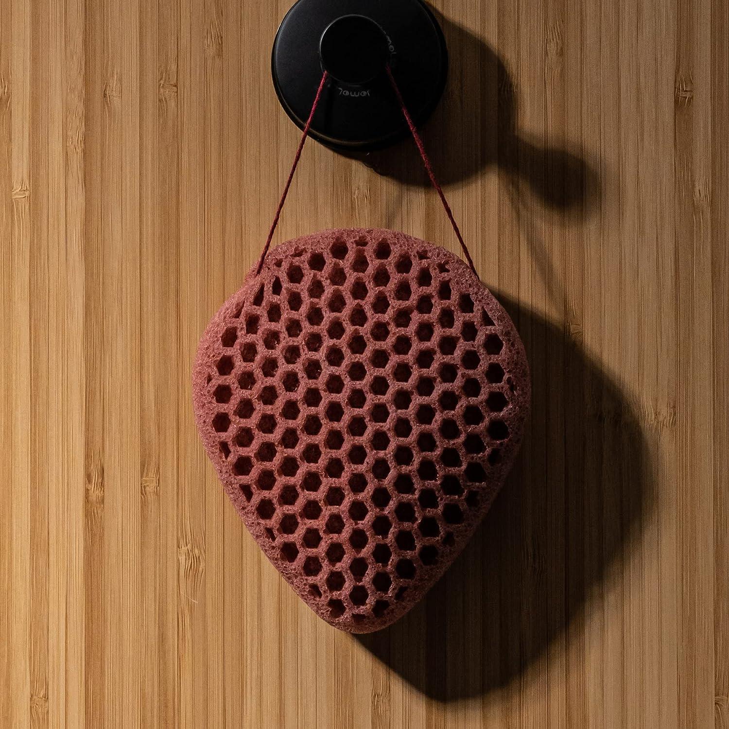 Casamera Red Clay Infused Loofah Body Scrubber - Shower & Bath ...