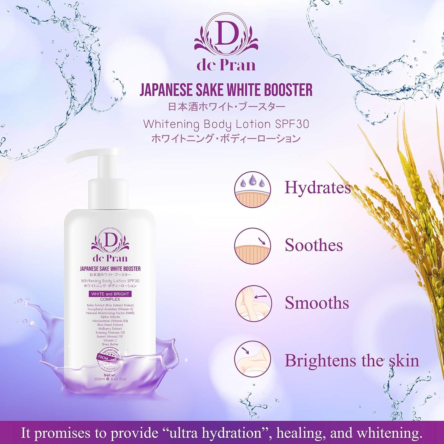 Japanese Rice Sake Skin Brightening Body Lotion | Alpha Arbutin ...