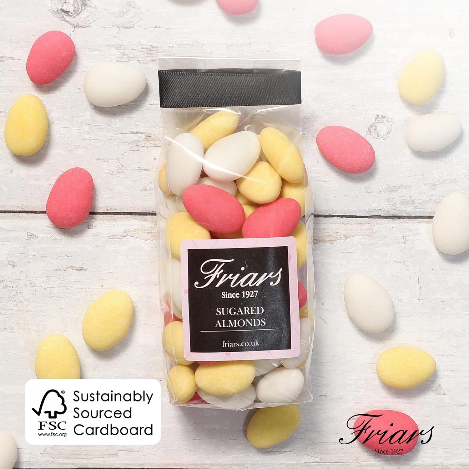 Friars Sugared Almonds Gift Bag 250g - Sweet Sugar Coated Whole Crunchy ...
