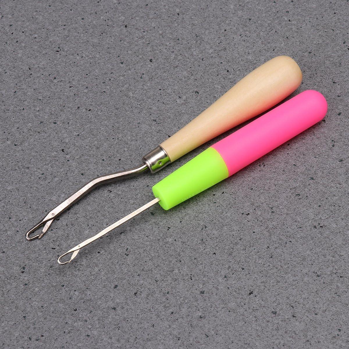 ULTNICE 2pcs Wooden & Plastic Latch Hook Crochet Needle Set | Crafting ...