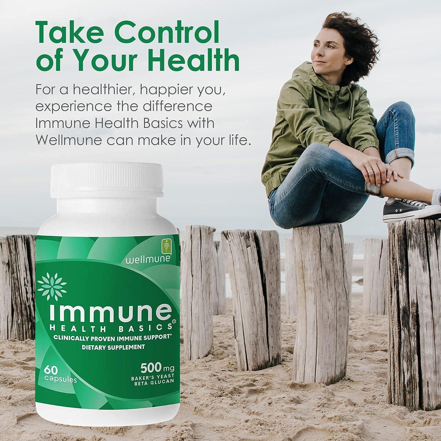 Ultra Strength Immune Support Capsules - Clinically Proven Wellmune Beta Glucan - Gluten-Free ...