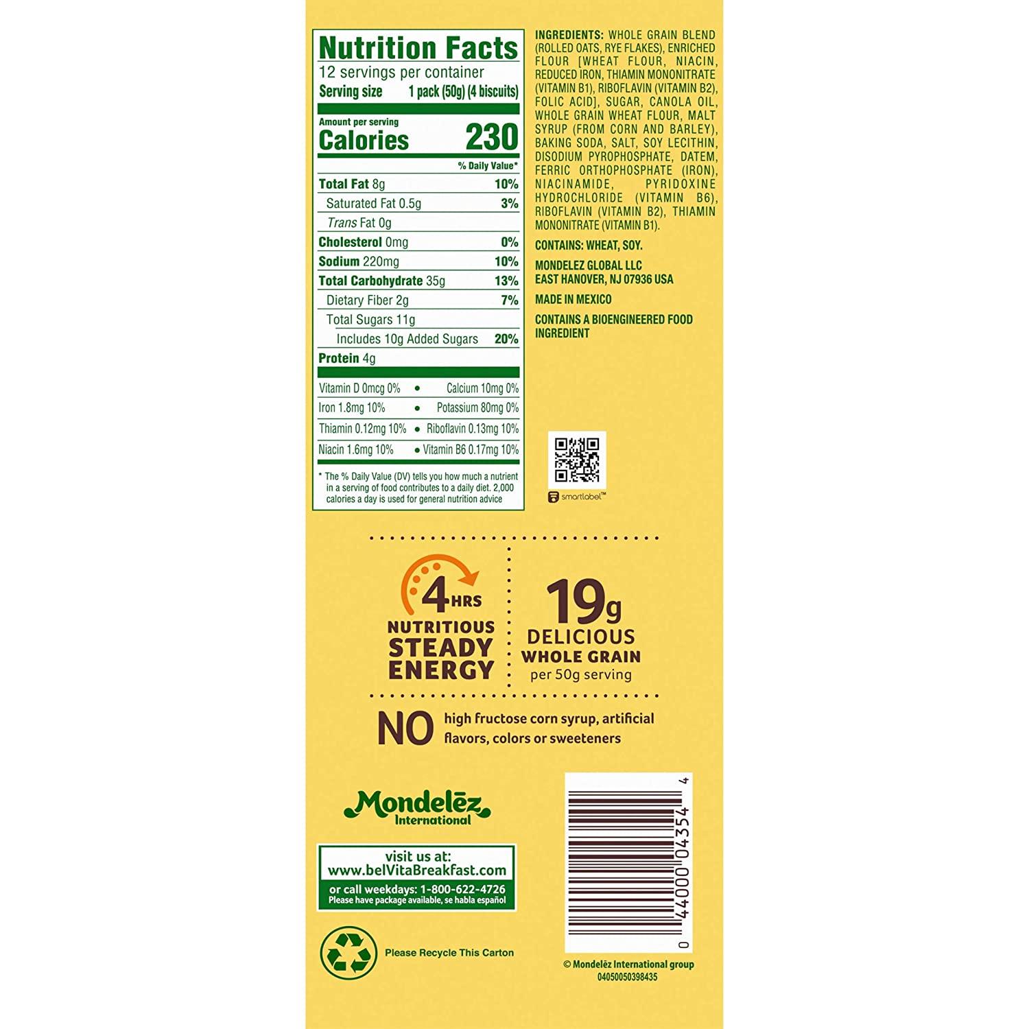 NABISCO BELVITA Golden Oat Breakfast Biscuits 12 Packs (4 Biscuits Per ...