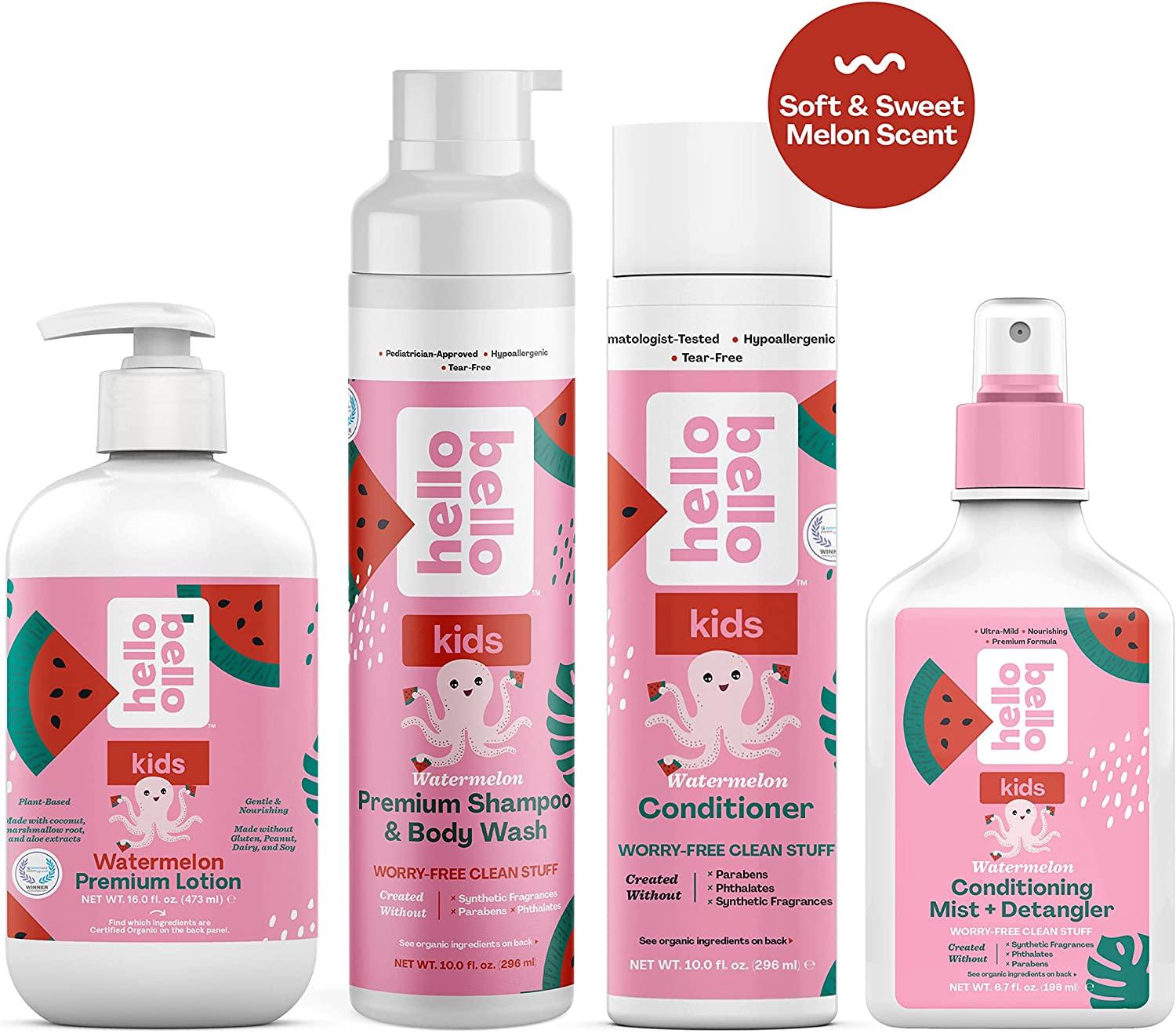 Hello Bello Watermelon Shampoo & Body Wash - Tear-Free Hypoallergenic ...