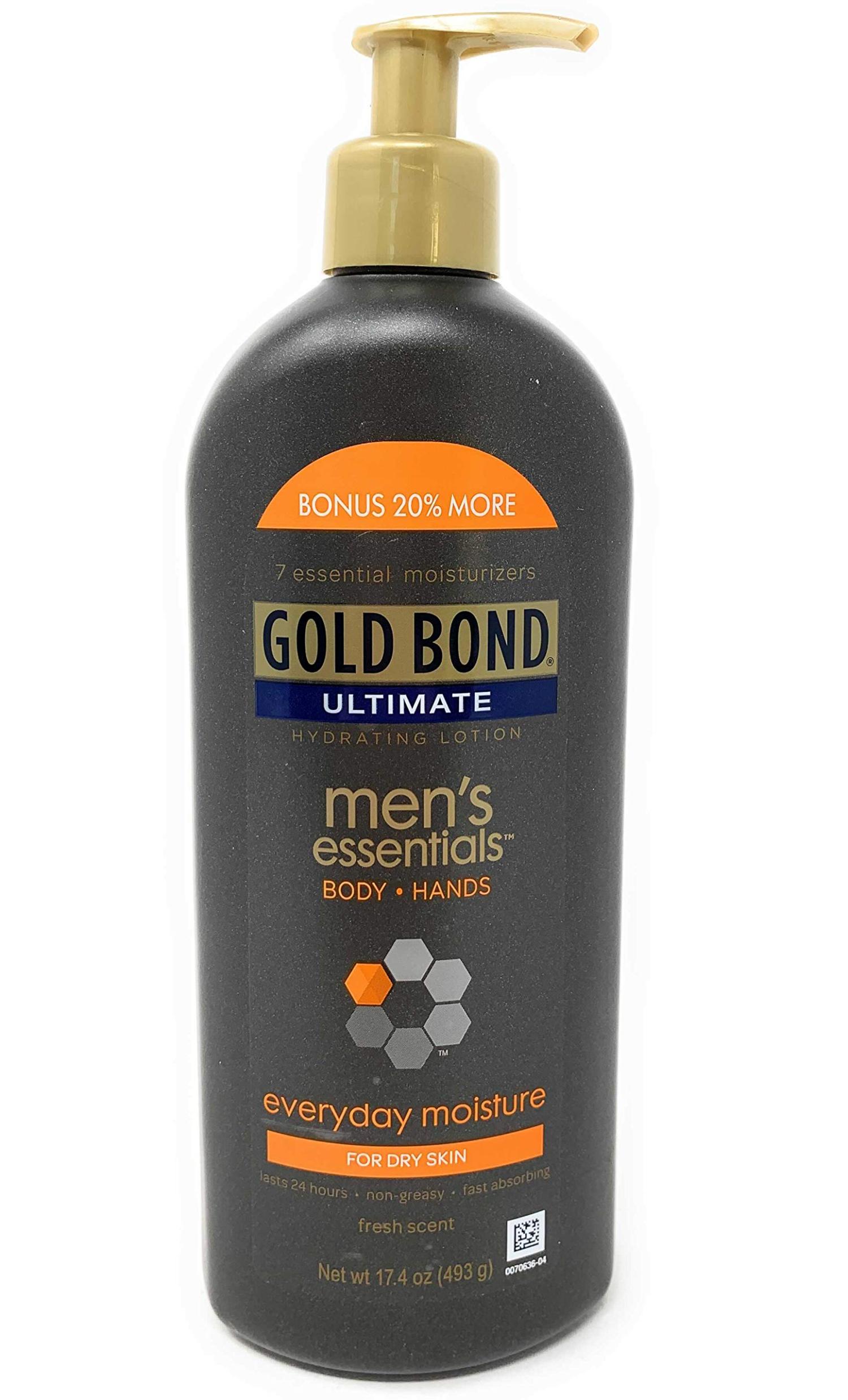 Gold Bond Men's Everyday Essentials Lotion 17.4 oz - Hydrating Body Moisturizer for Men