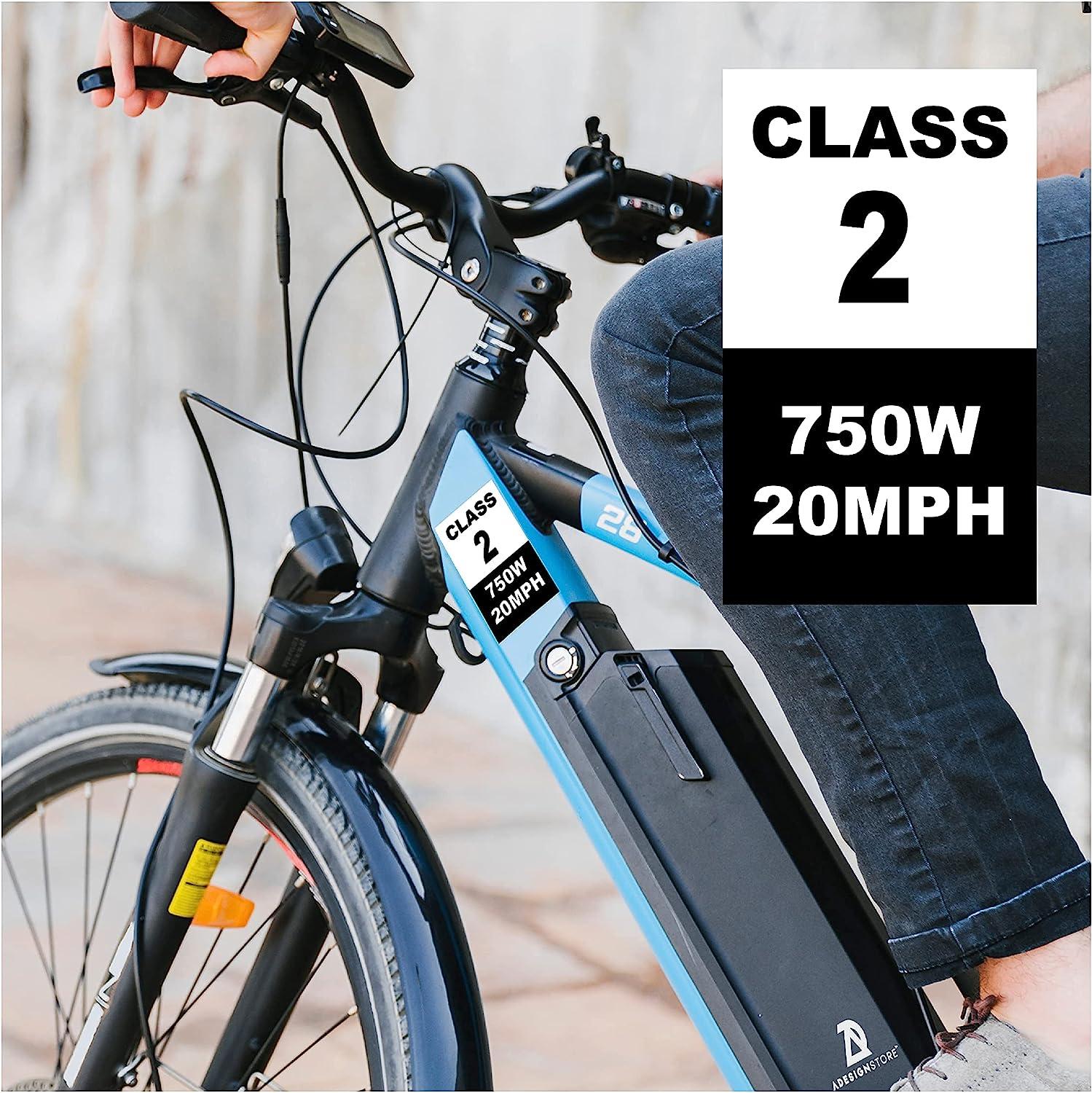 Electric Bicycle Frame Class Number Stickers Set - Class 2 750W 20MPH ...