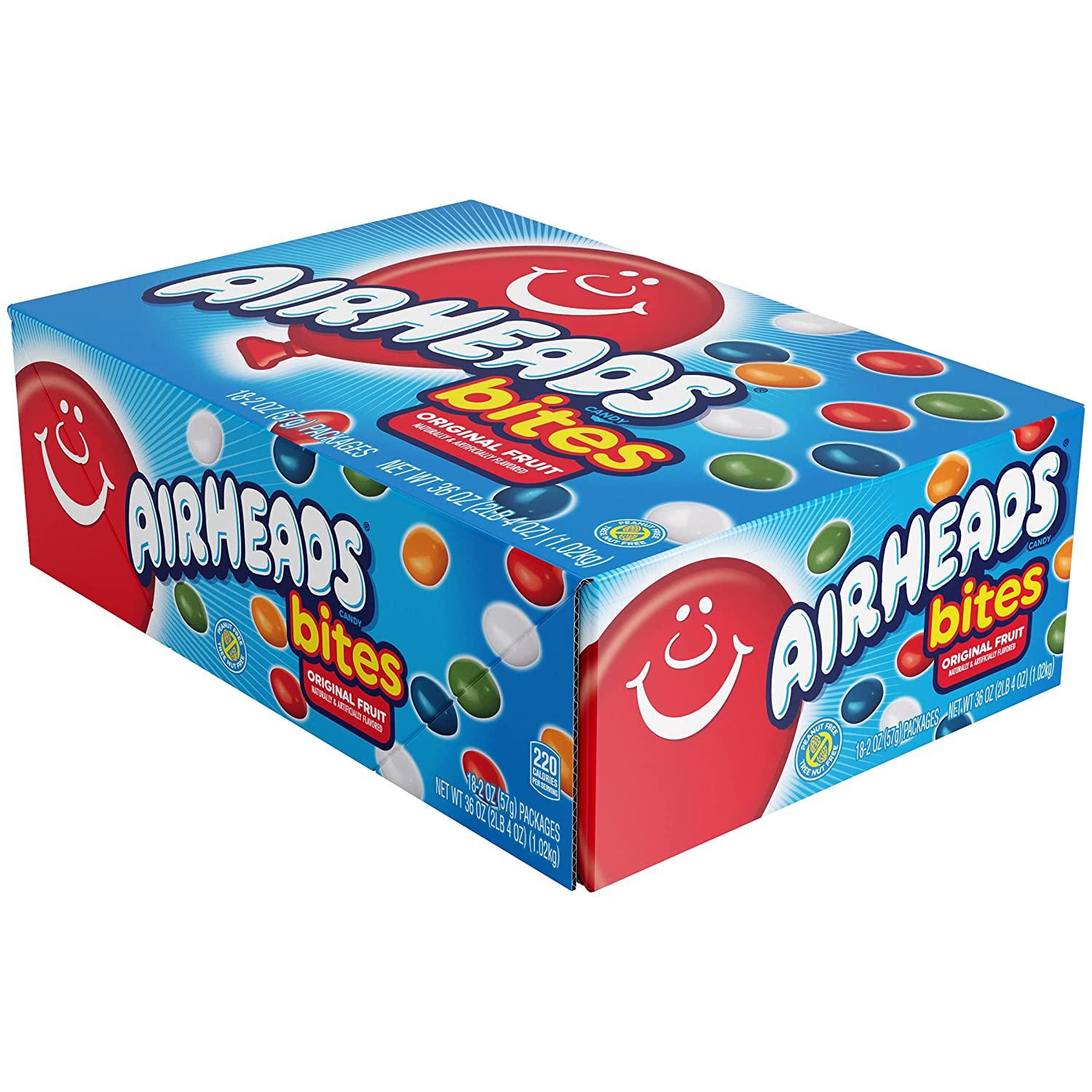 Airheads Candy Bites - Assorted Fruit Flavors - 2 Oz - Pack of 18 | Buy ...