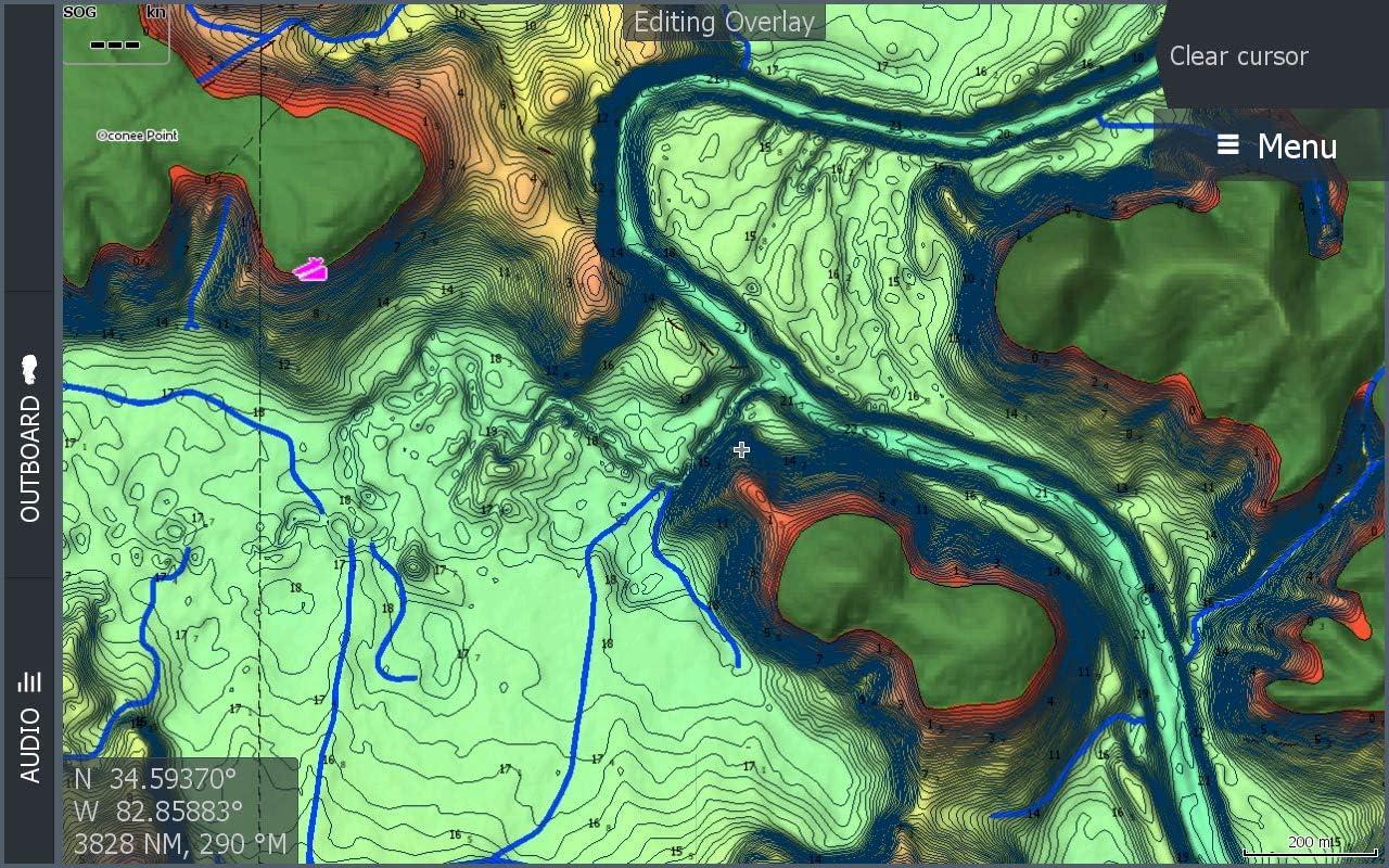 C-MAP Reveal Lake Charts with Shaded Relief & Custom Depth Shading ...