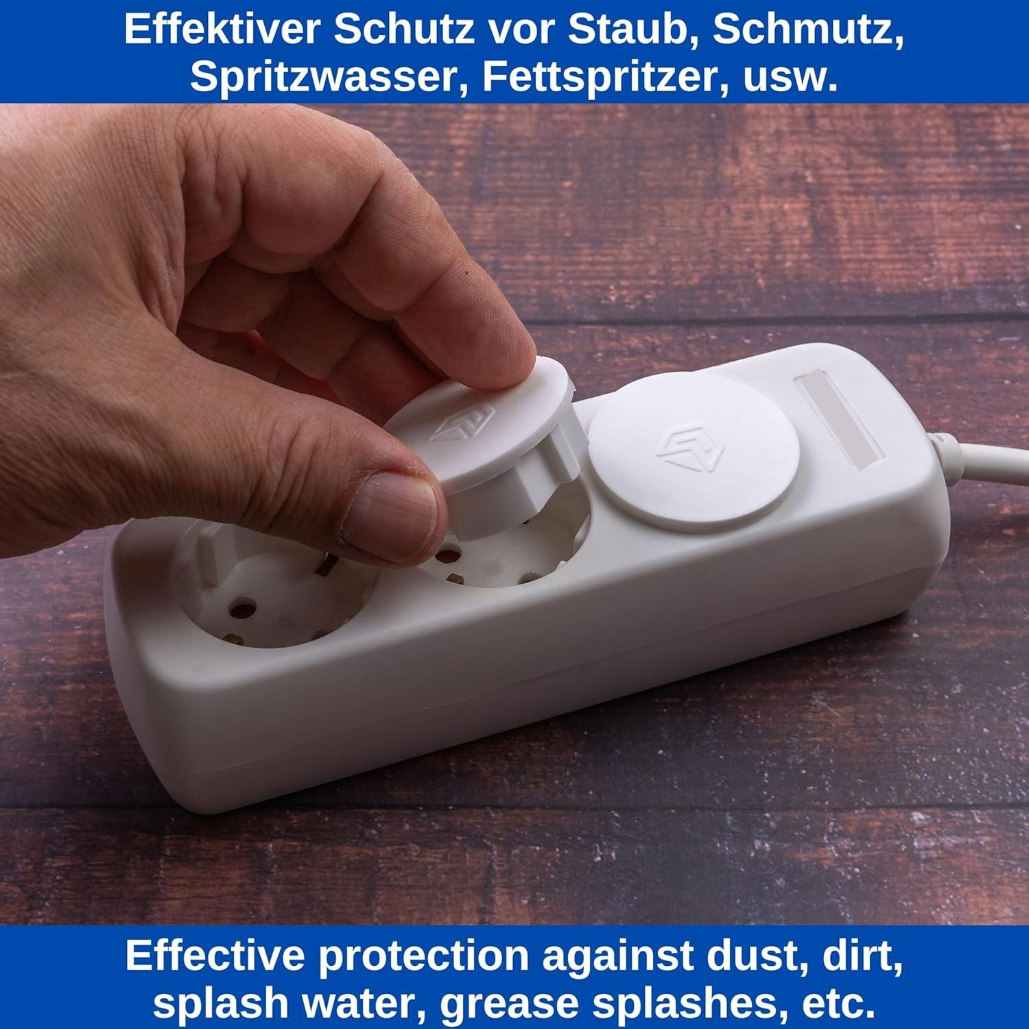 16-Pack White Socket Covers for Schuko Type F - Dust & Splash ...