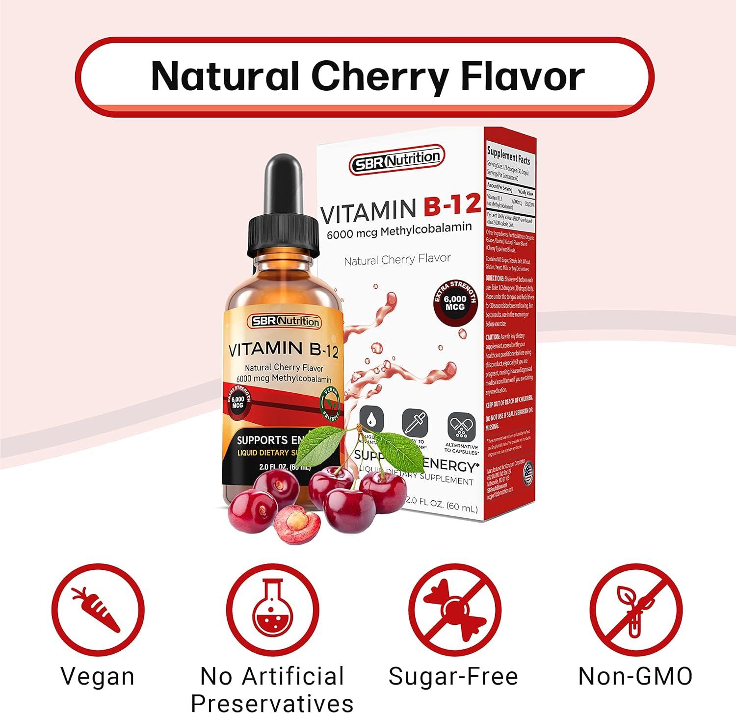 MAX Absorption Vitamin B12 6000mcg Sublingual Liquid Drops - 60 ...