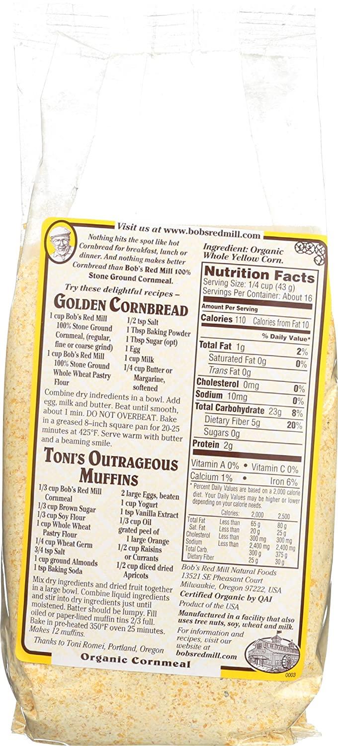 Bob's Red Mill Organic Medium Grind Cornmeal 24 oz - Premium Quality ...