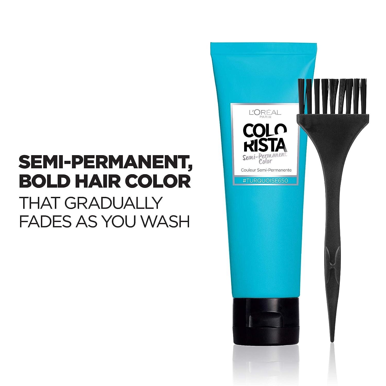 L'Oreal Paris Colorista Turquoise Semi-Permanent Hair Color - For Light ...