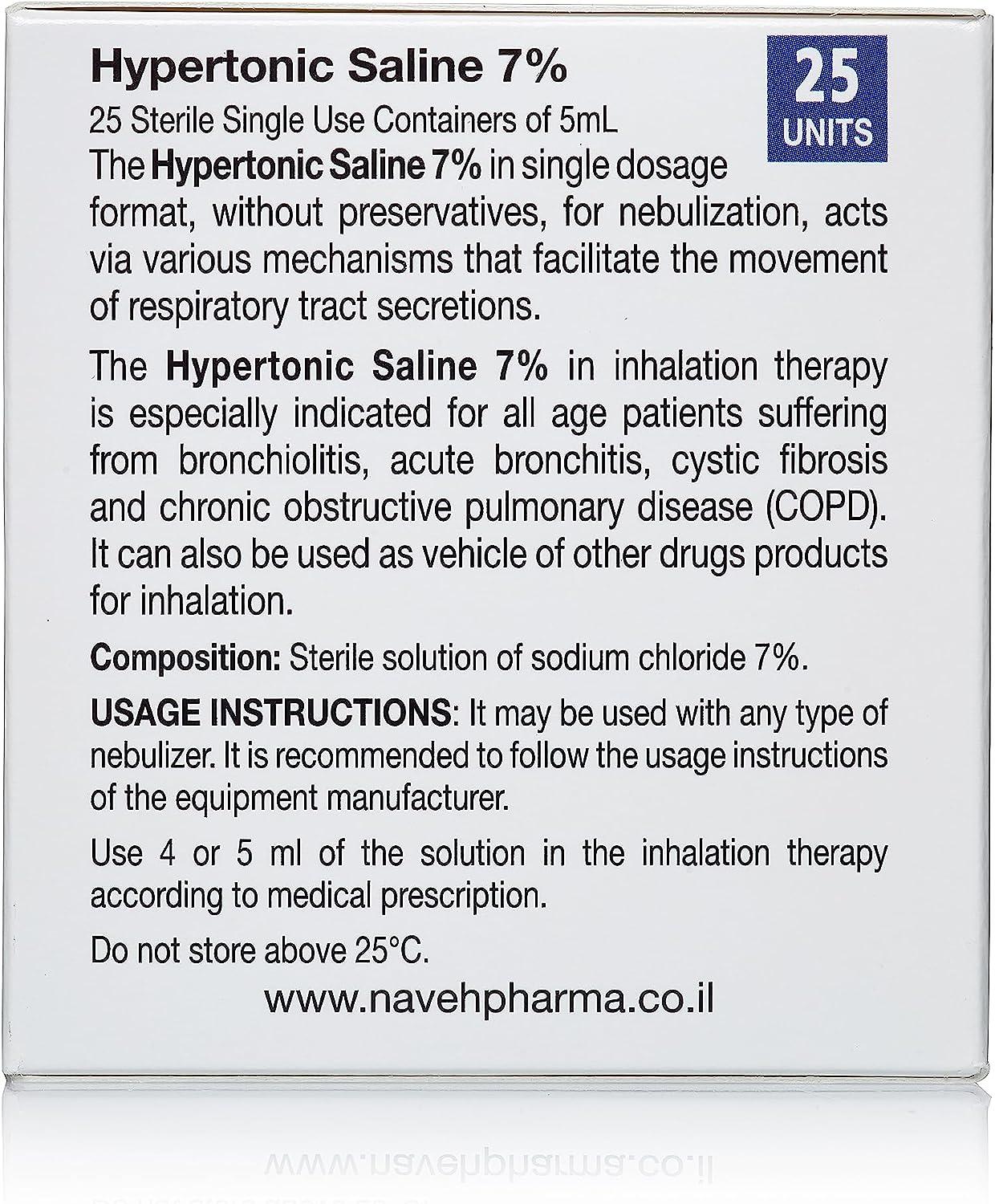 NAVEH PHARMA RSV Hypertonic Saline Solution 7% Nebulizer diluent for ...