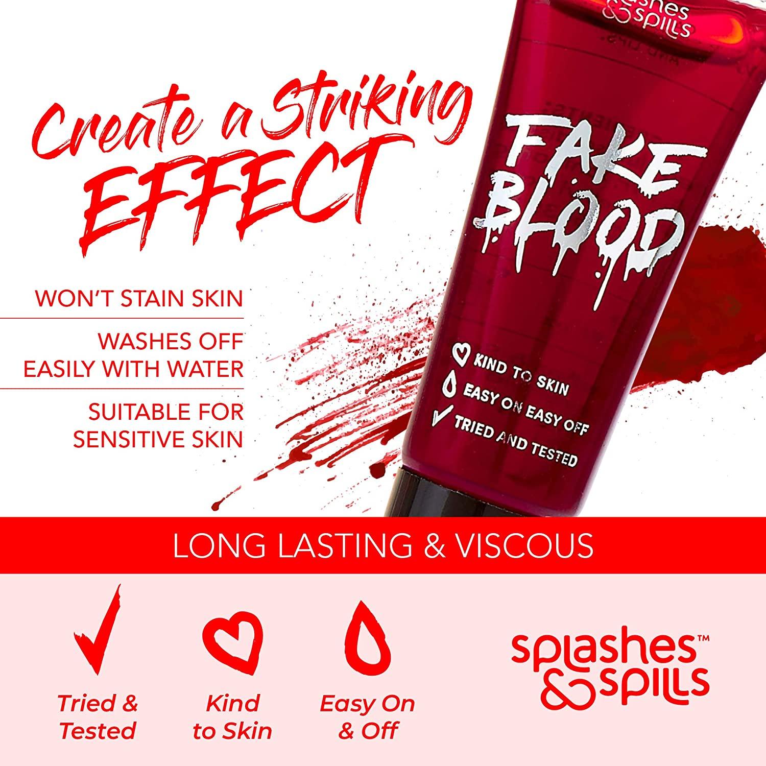 Fake Blood Face and Body Paint 10ml by Splashes & Spills - Costume ...